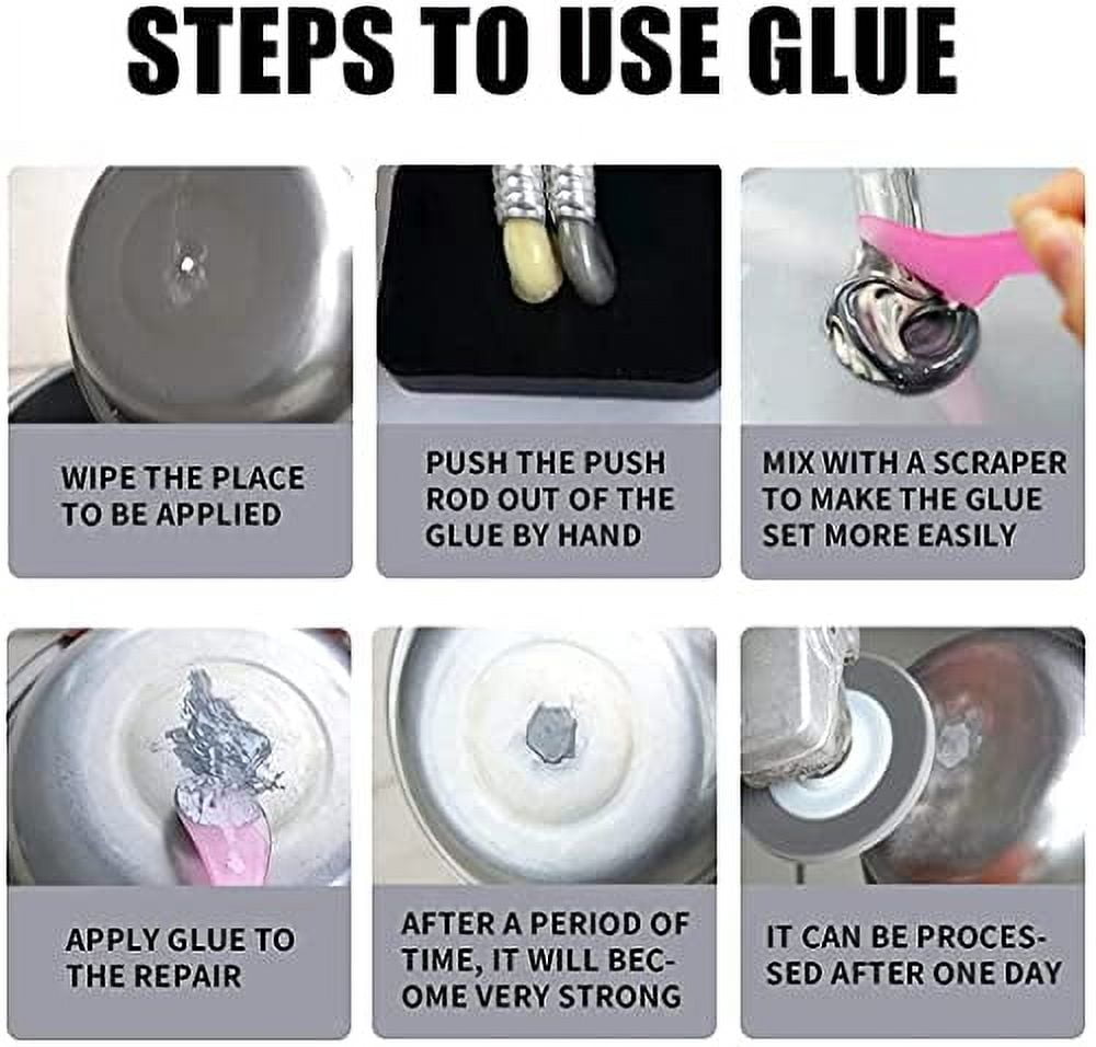 Magic Metal Cast Iron Repair Paste Set with Scraper, Industrial Heat ...