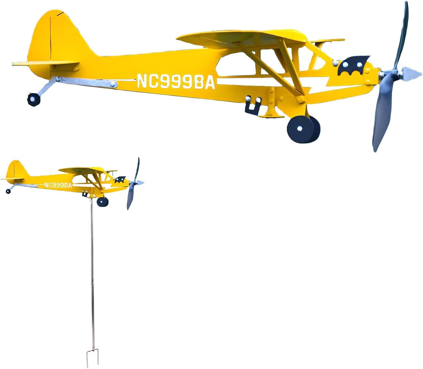 Magic Metal Kinetic Hollow Airplane Weathervane, Kinetic Metal Wind ...