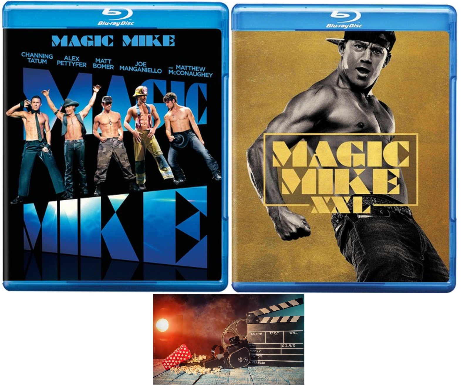 Magic Mike 1 One and Magic Mike XXL 2 Two Blu Ray Set with Bonus Art Card - Walmart.com