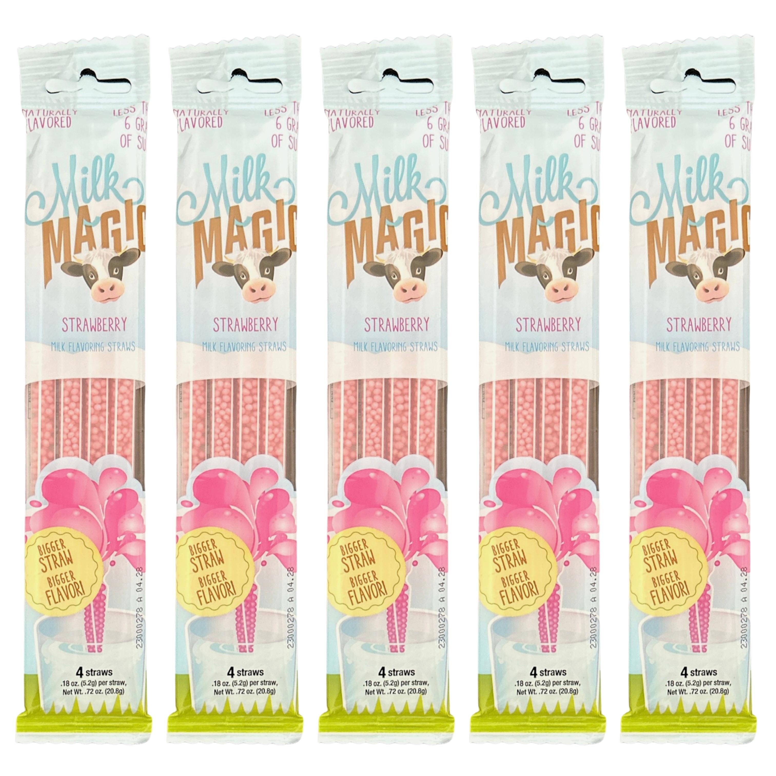 Magic Milk Flavoring Straws Strawberry Flavors Individually Wrapped ...