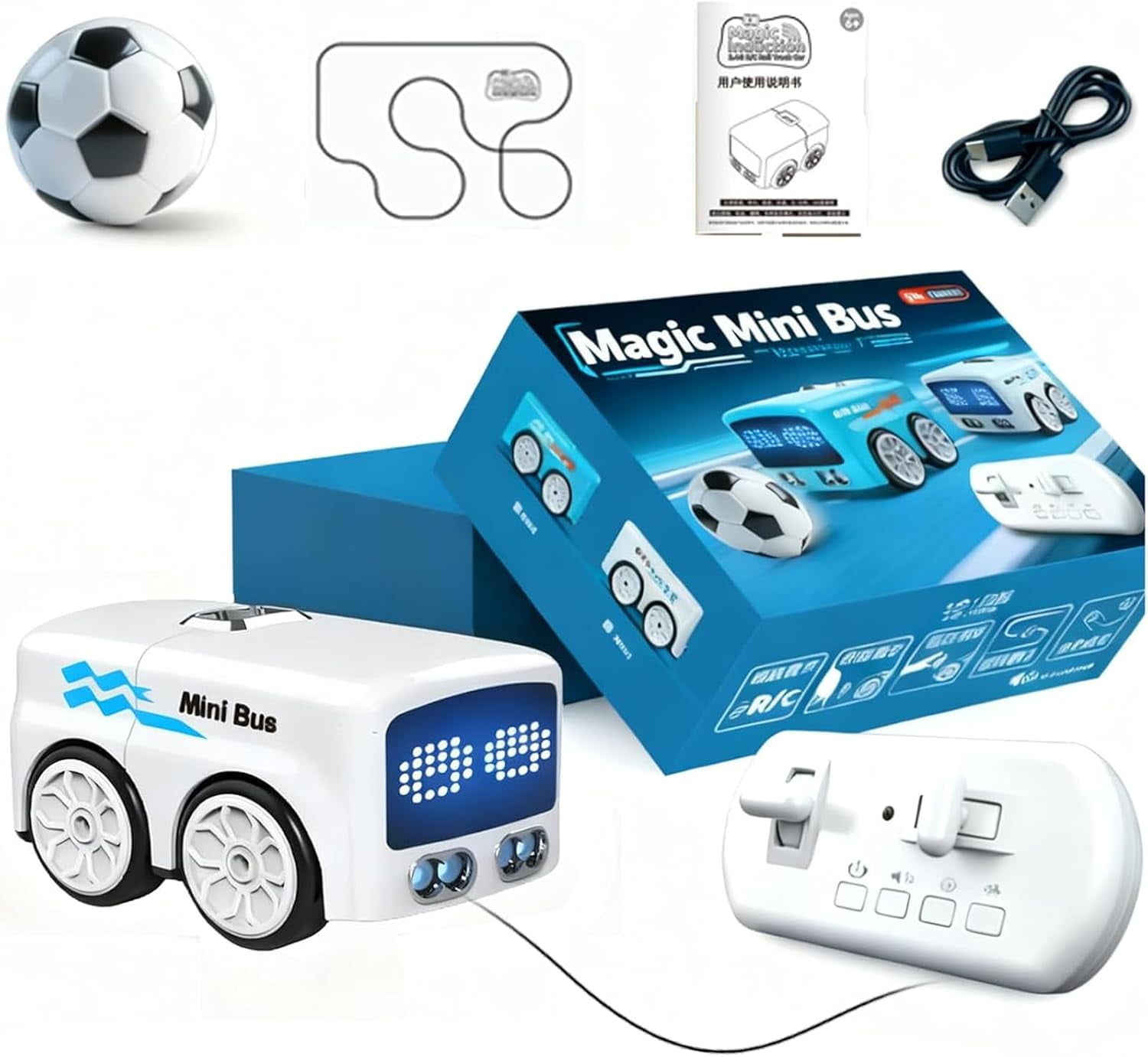 Magic Mini Bus Toy, Line Following RC Car with Gesture & Remote Control ...