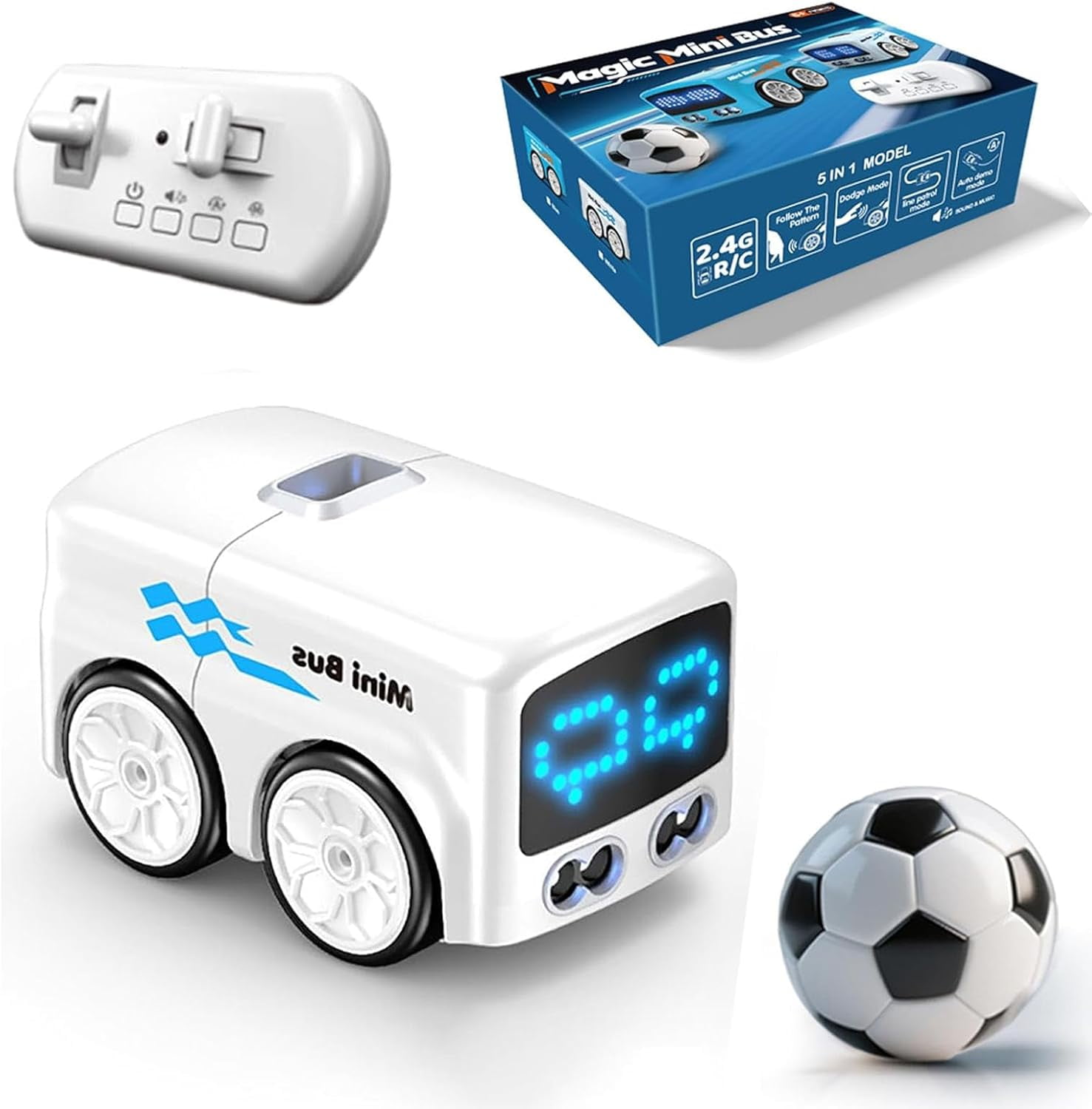 Magic Mini RC Bus, 2026 Upgraded RC Remote Control Sensor Car, LED ...