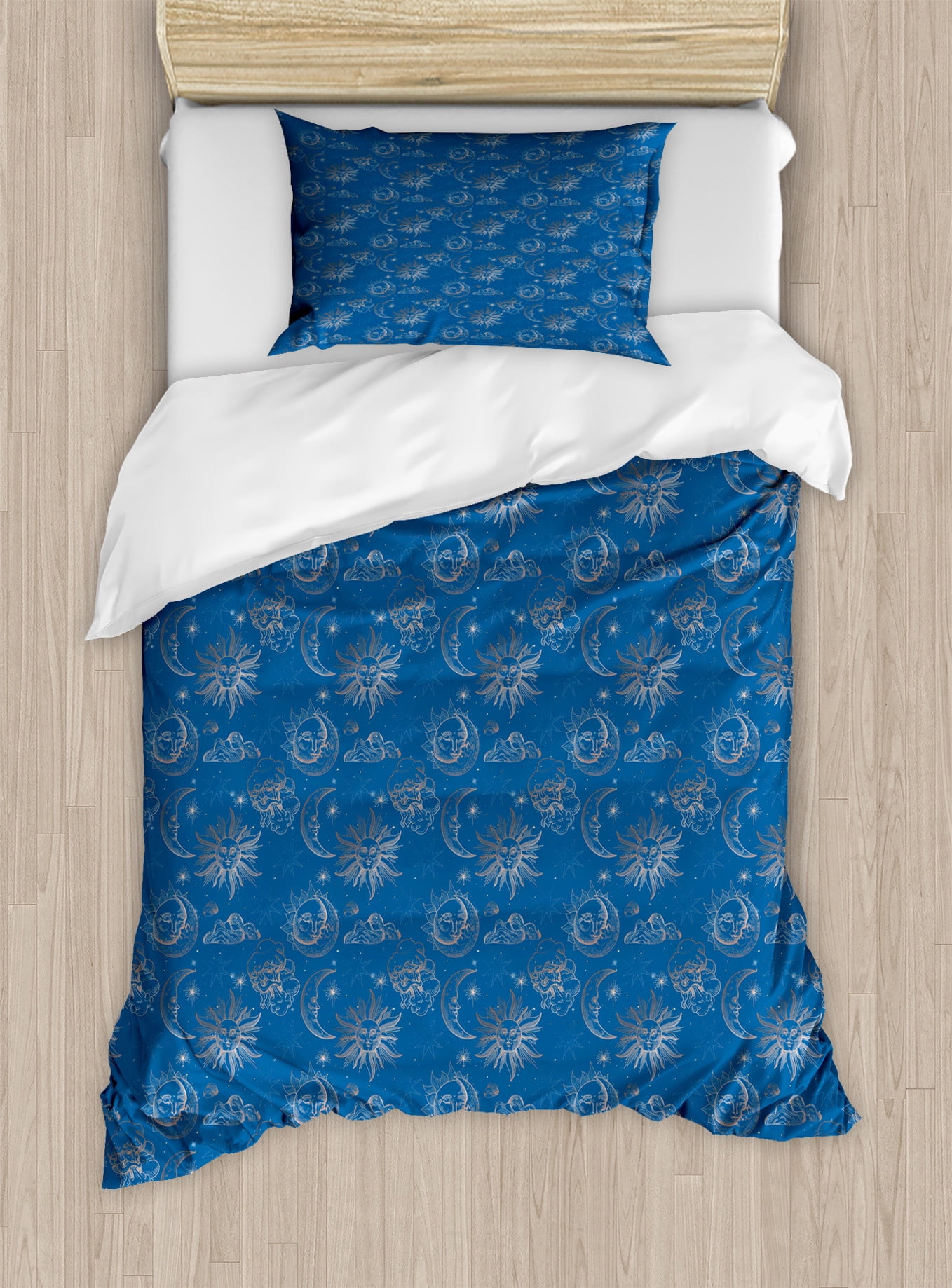 Magic Moon Duvet Cover Set, Celestial Sun and Moon Night Sky Occult ...