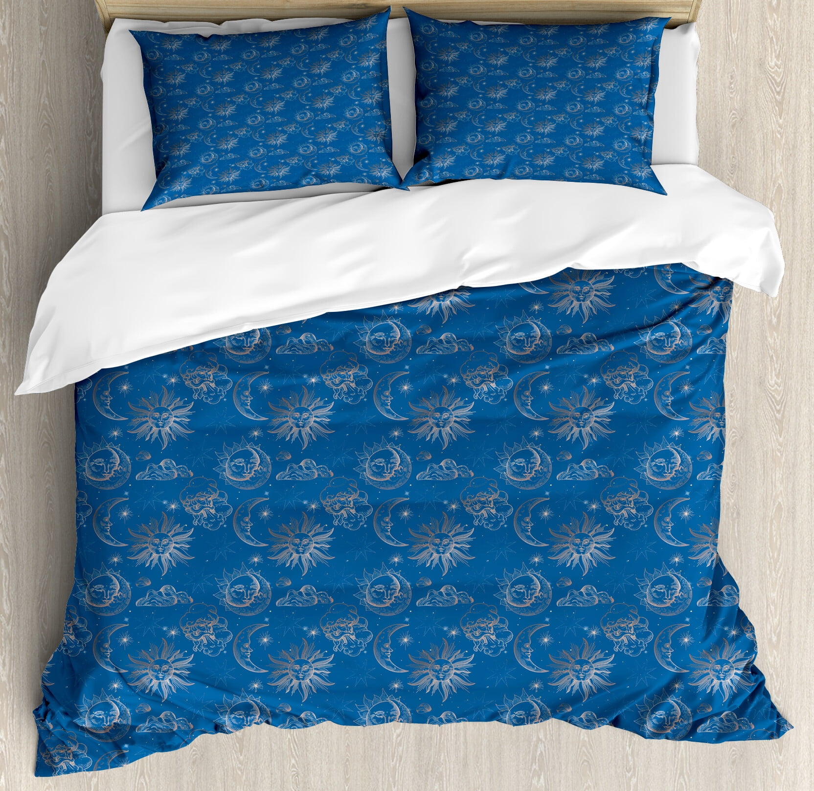 Magic Moon Duvet Cover Set, Celestial Sun and Moon Night Sky Occult ...