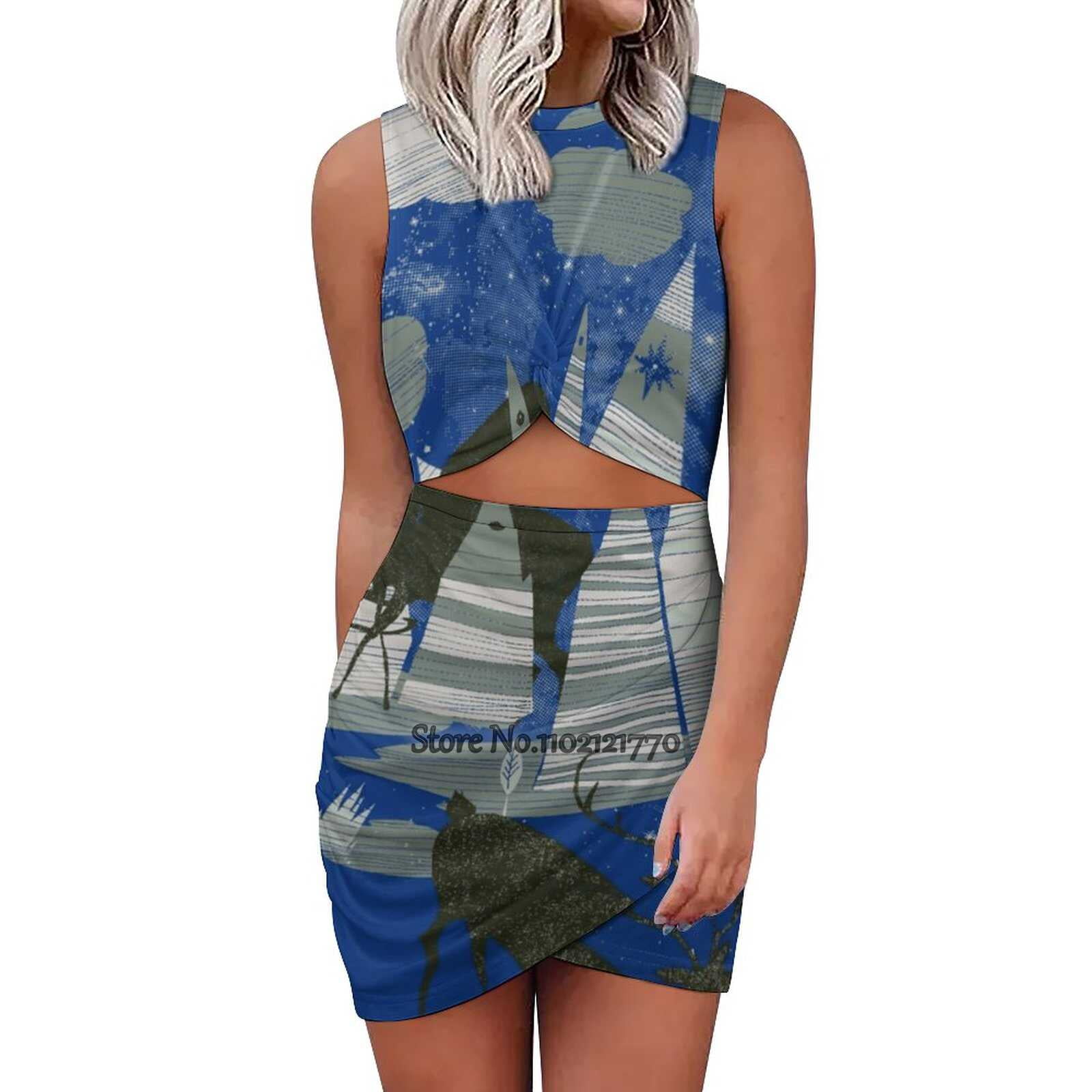 Magic Mountains Back Lacing Backless Dress Square Neck Dress Sweet ...