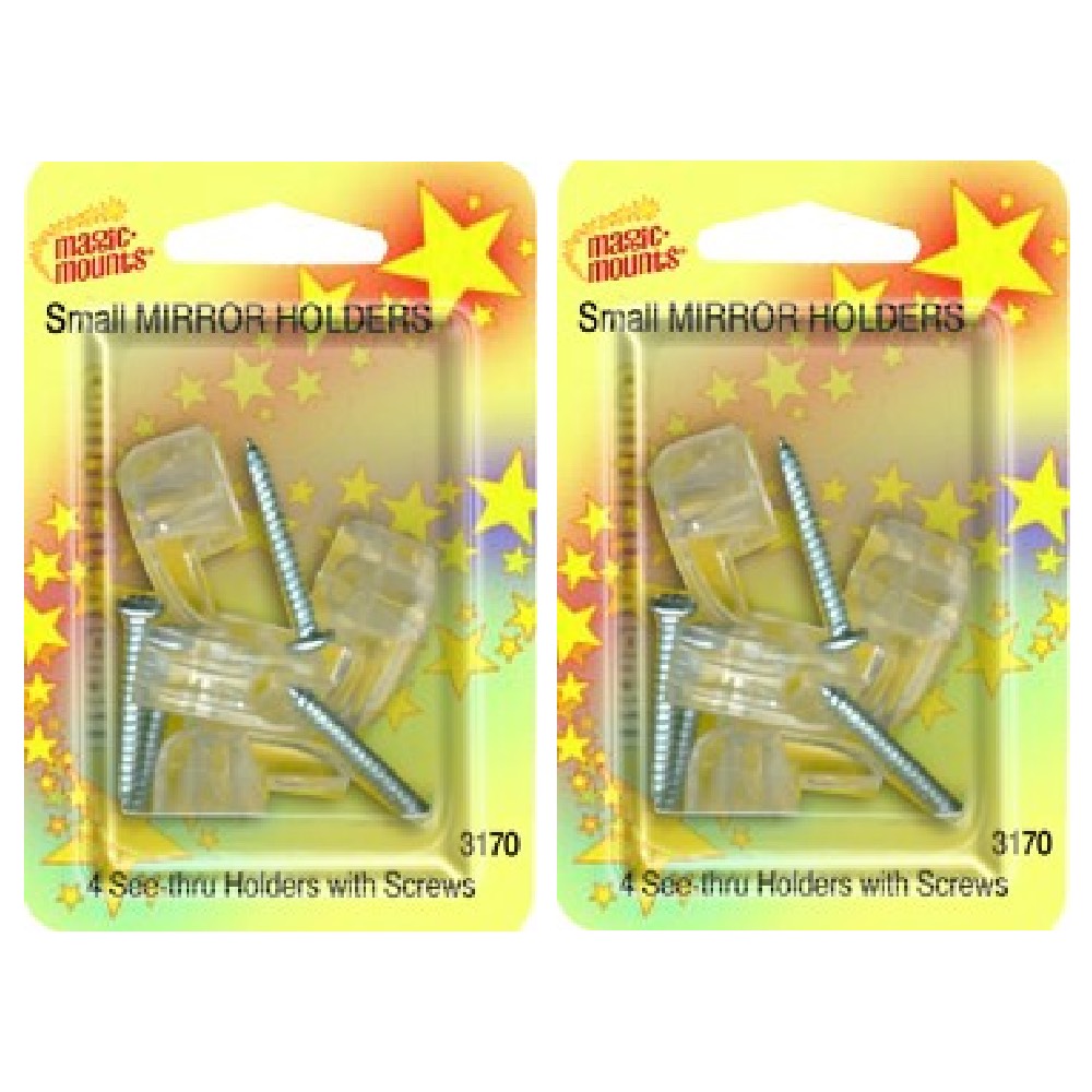 Magic Mounts 3170 Small Mirror Holders Plastic with Screws Easy Install ...