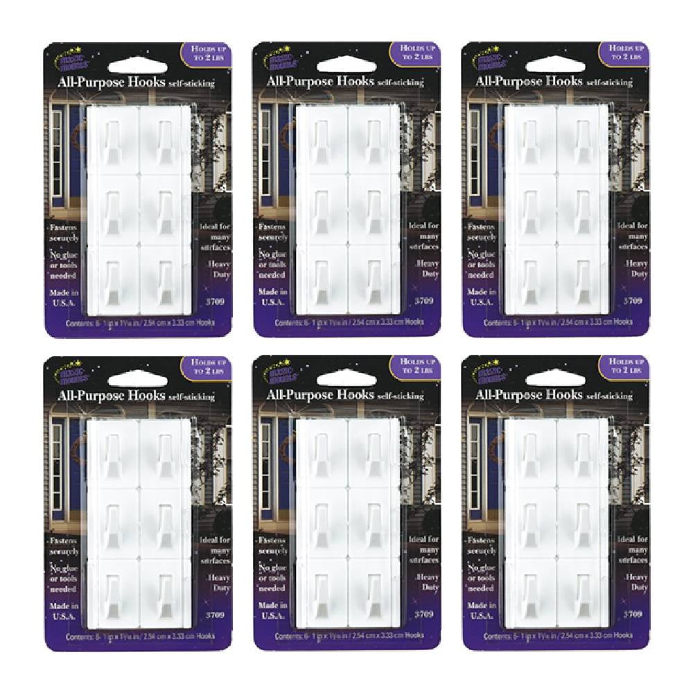 Magic Mounts 3709 All-Purpose Hooks Hangers Self Sticking Adhesive ...