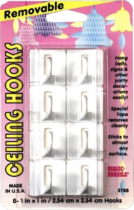 Magic Mounts Party Ceiling Hooks 2 pack - Walmart.com
