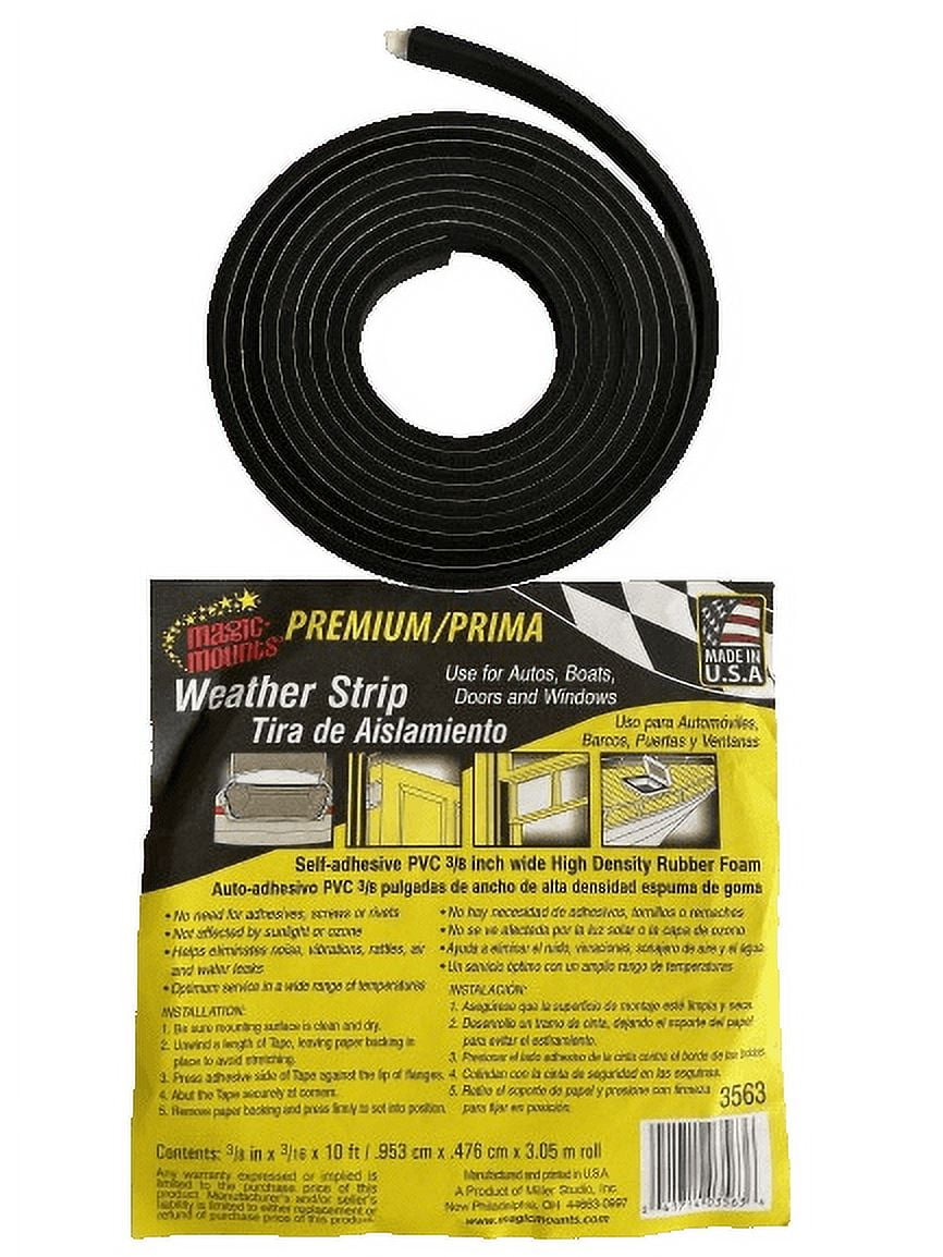 Magic Mounts Premium Weather Strip Foam Adhesive 3/8" x 3/16" x 10 ft ...