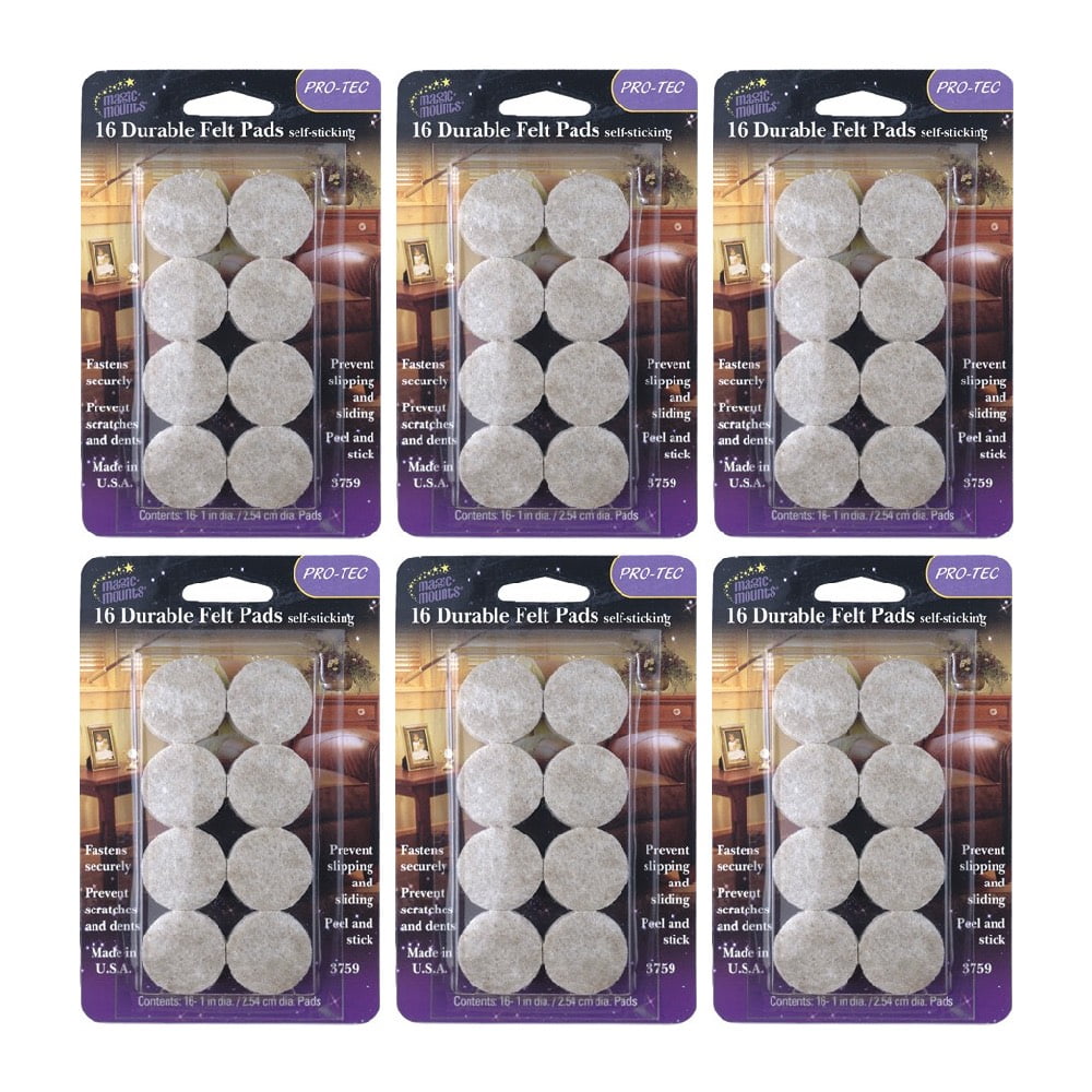 Magic Mounts Pro-Tec Felt Pads Floor Surface Furniture Protectors 1 in ...