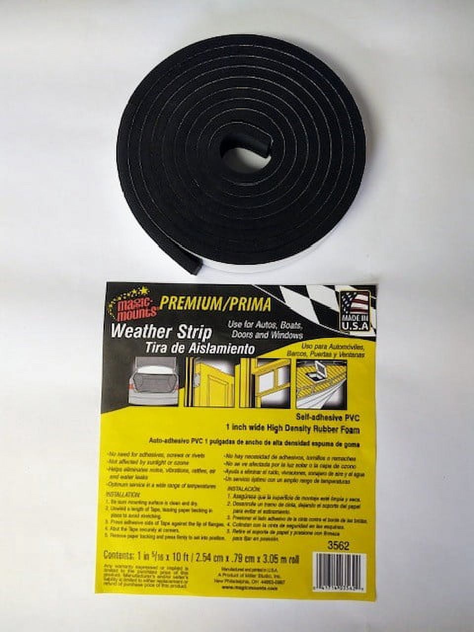 Magic Mounts Weather Strip Foam Adhesive 1" x 5/16" x 10 ft. - Walmart.com