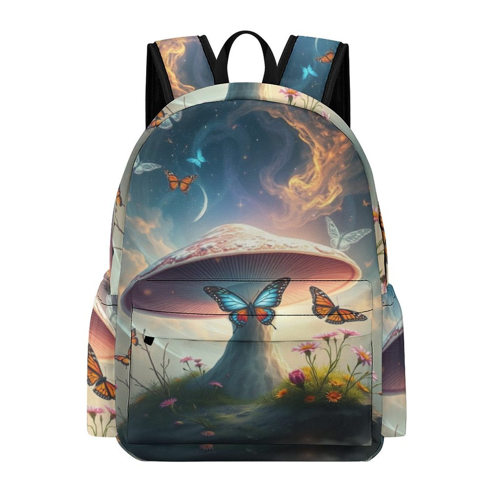Magic Mushroom Butterflies Backpack School Bags for Teenagers Students ...