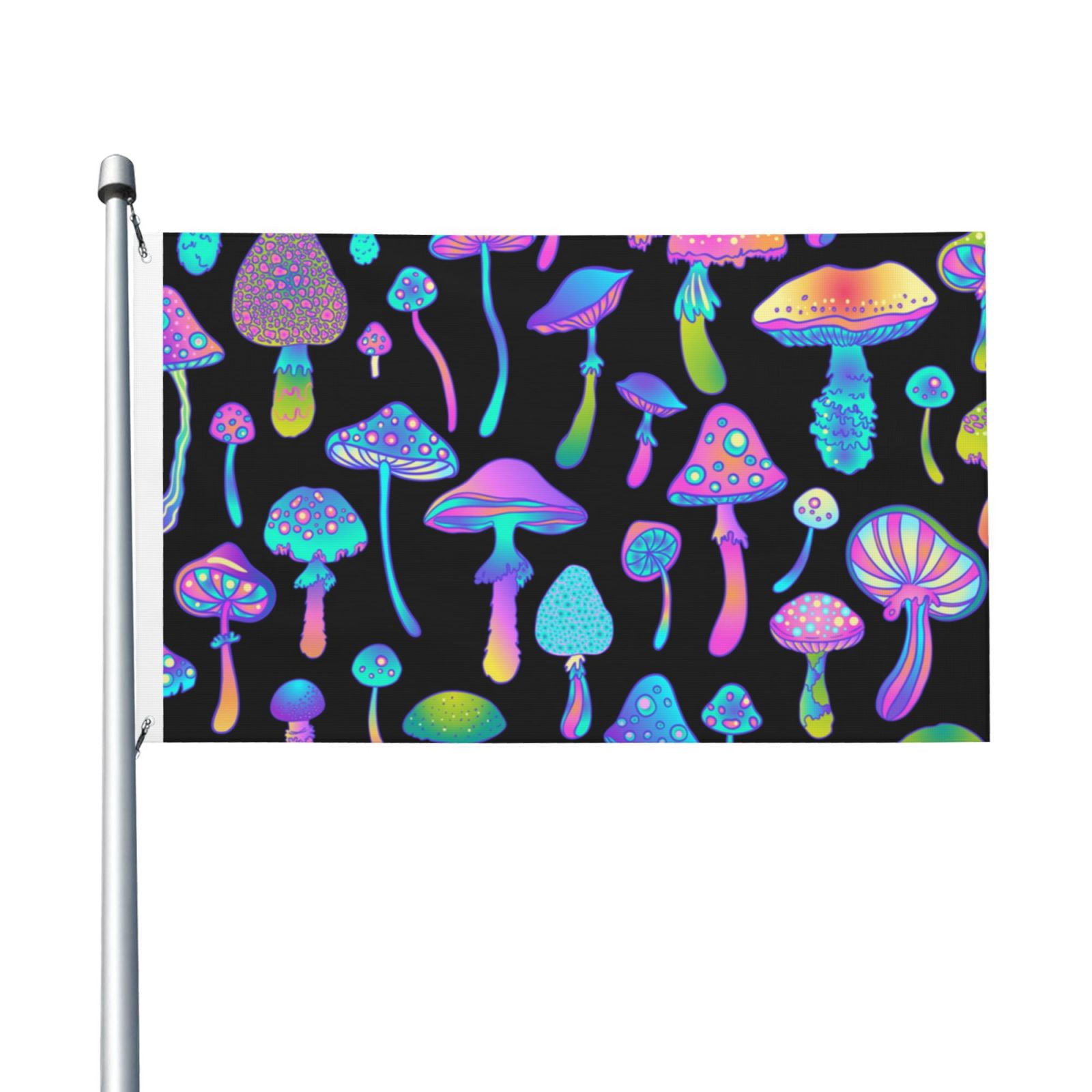 Magic Mushrooms Psychedelic Flag 3X5 Ft Garden Yard House Flags Banner ...