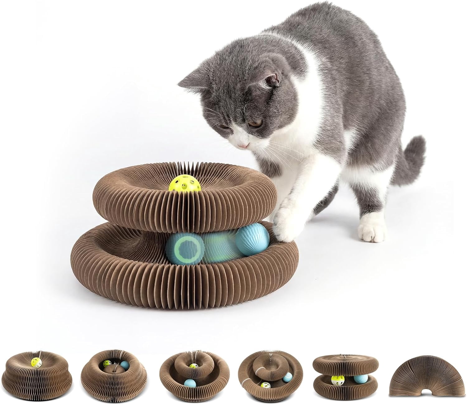 Magic Organ Cat Scratcher with Automatic Electric Ball, 2-in-1 ...