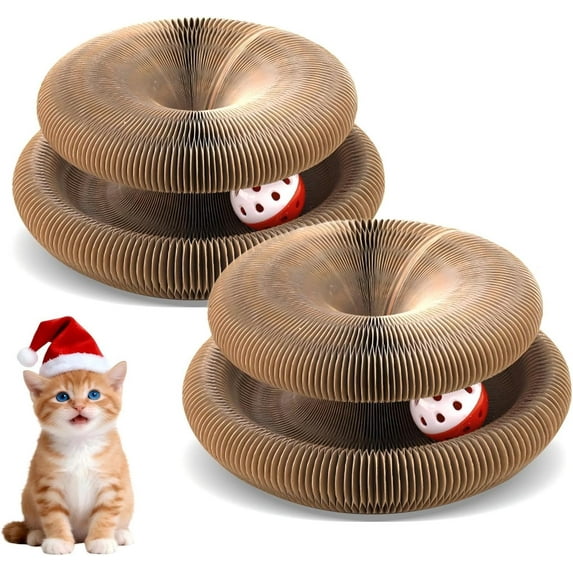 Magic Organ Cat Scratching Board with Bell-Ball, Durable Foldable ...