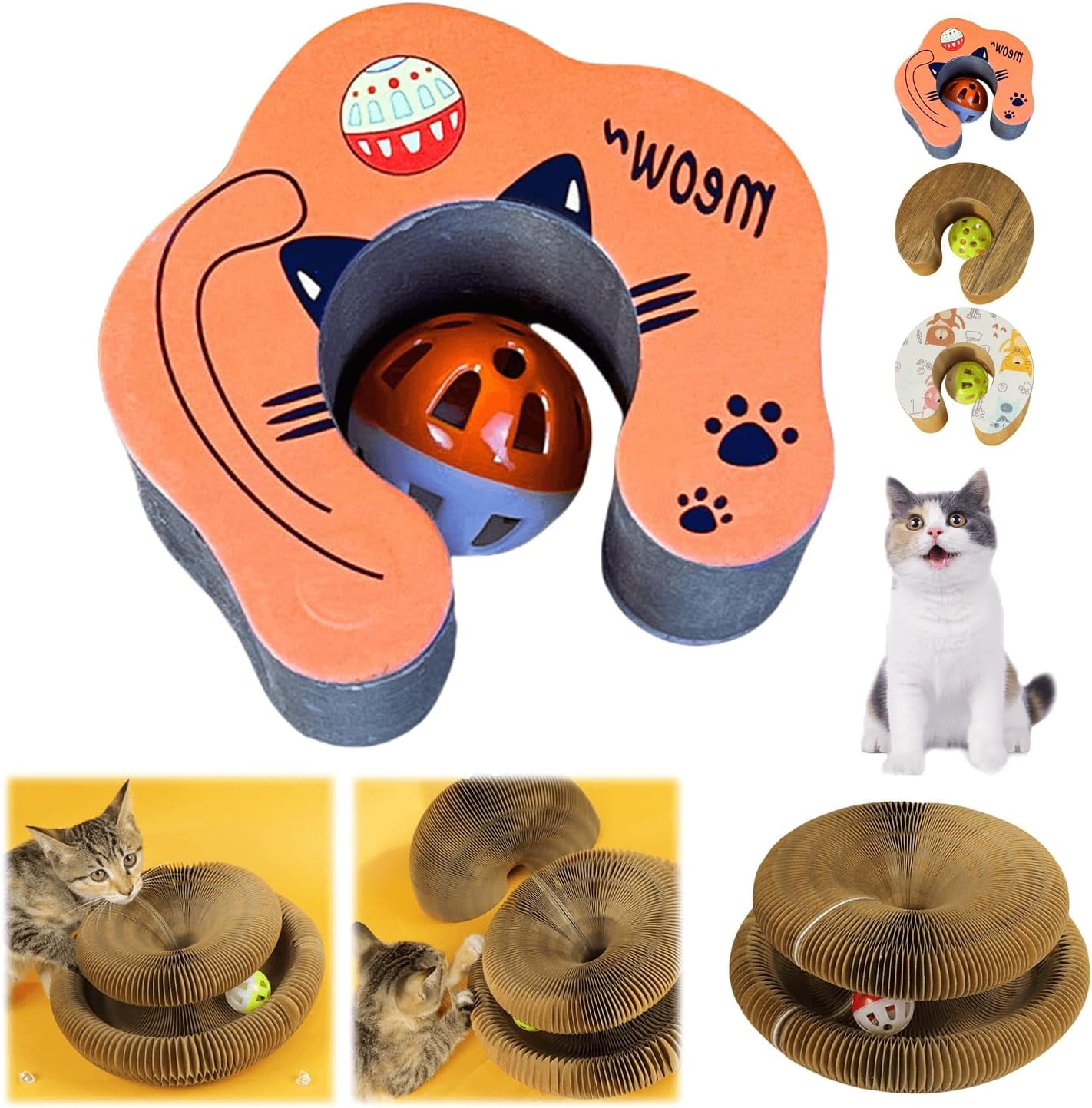 Magic Organ Cat Scratching Board, Magic Organ Cat Scratcher, Foldable ...