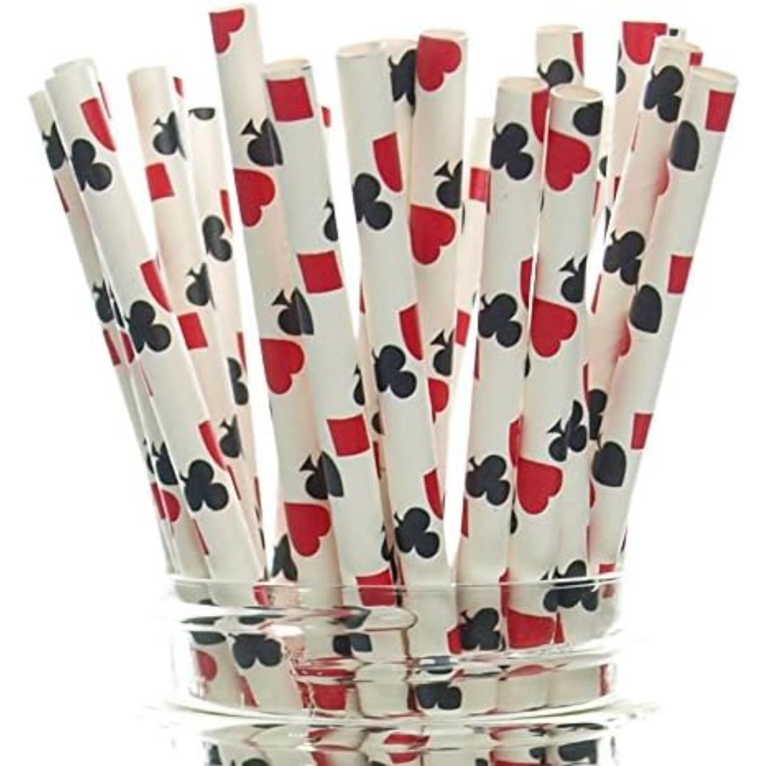 Magic Party Straws, Playing Cards Design (25 Pack) - Magician Birthday ...