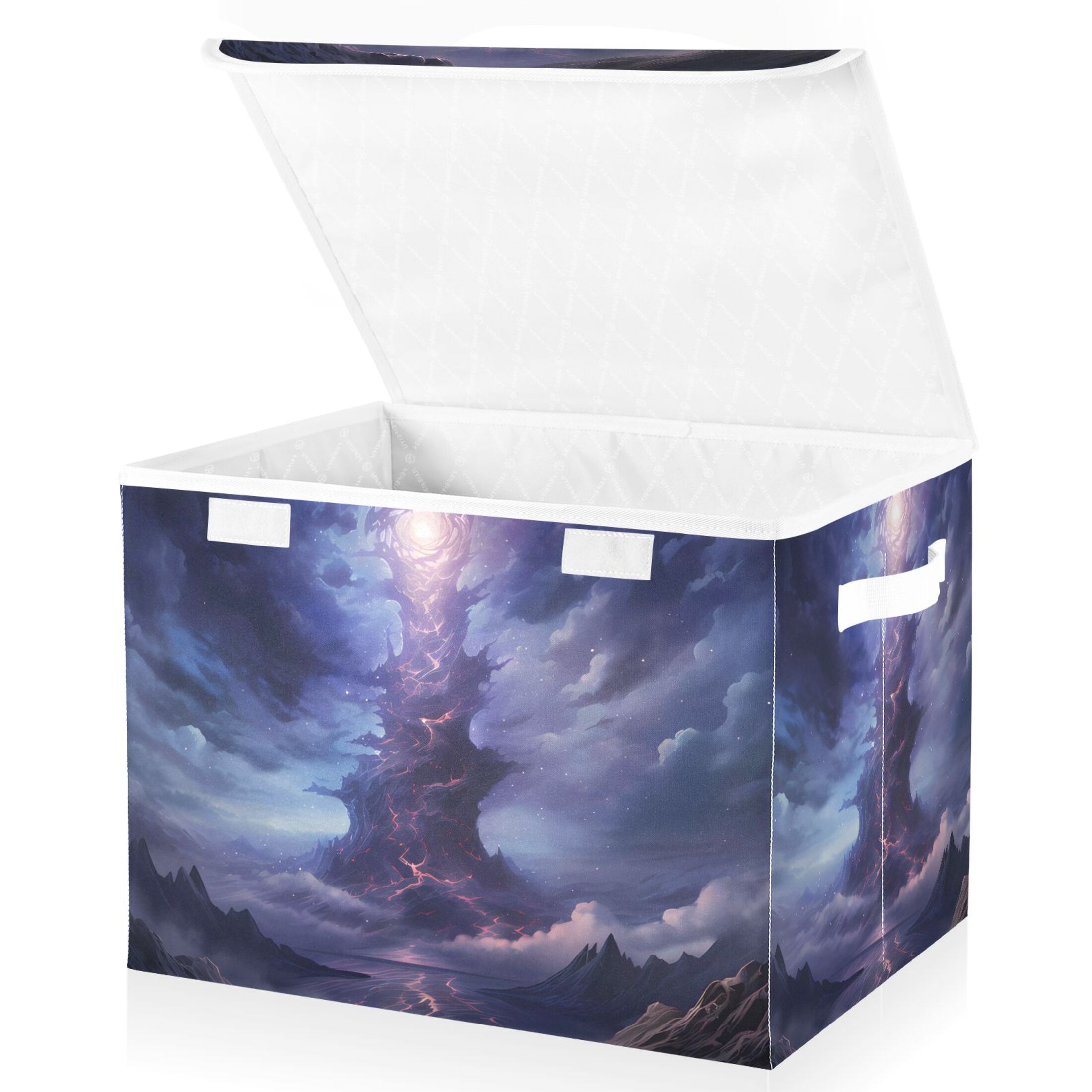 Magic Pattern Large Lidded Bin Foldable Storage Baskets Boxes Cubes ...