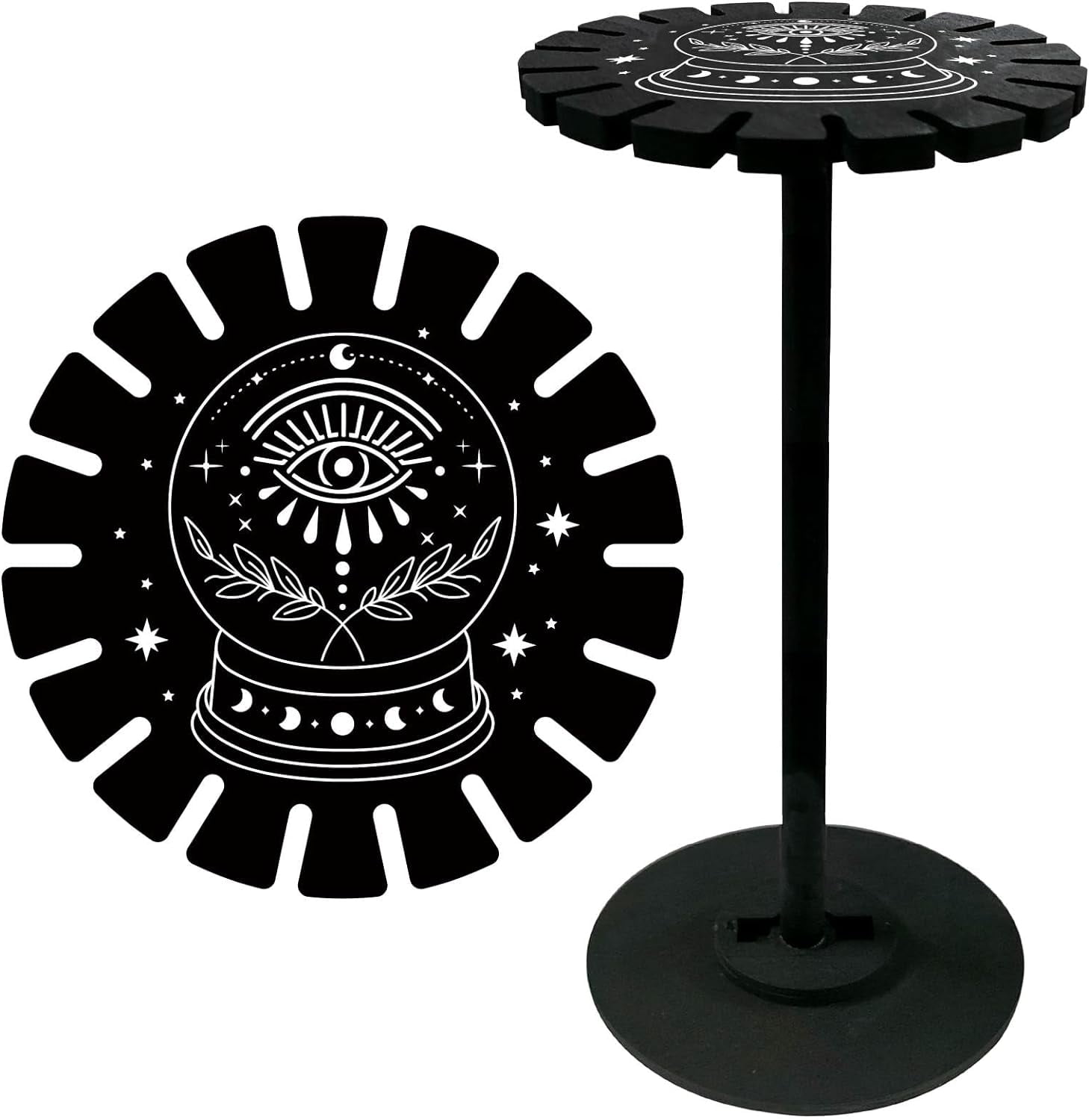 Magic Pendulum Shelf Pendant Display Holder Stand Black Tarot Wooden ...