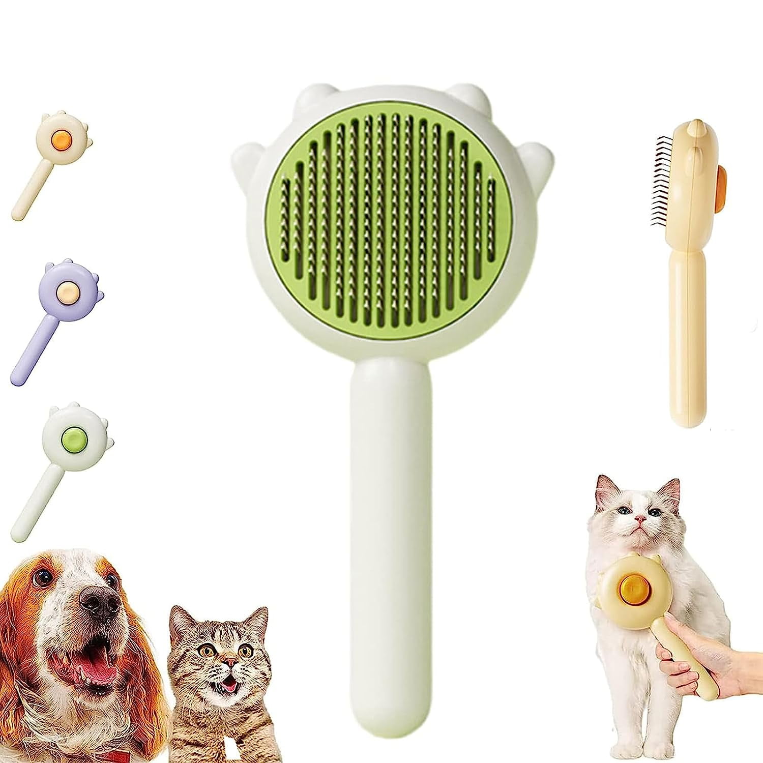 Magic Pet Comb, Pet Hair Cleaner Brush, Cat Grooming Brush with Release ...