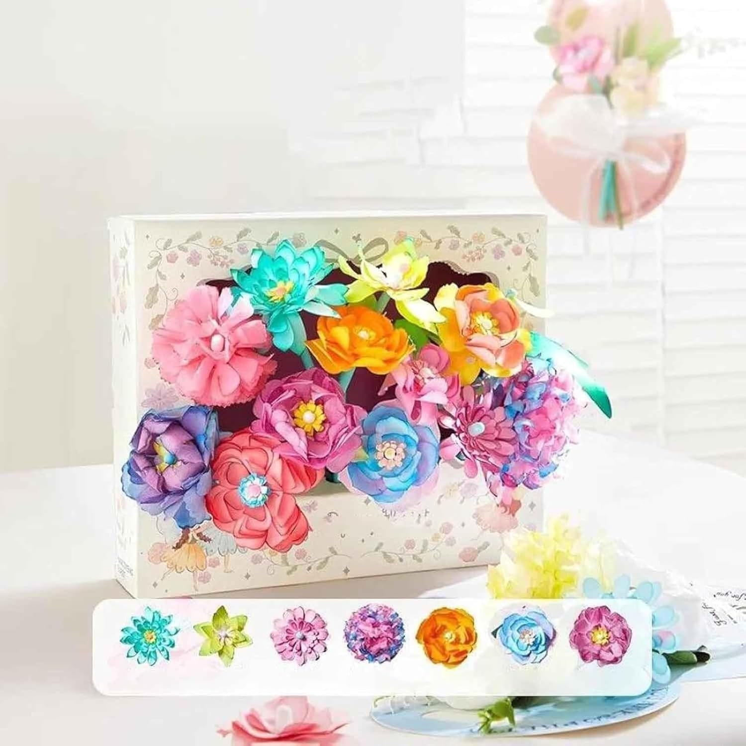 Magic Petal Flower Art Kit,DIY Paper Flower Craft Kit,Create 3D ...