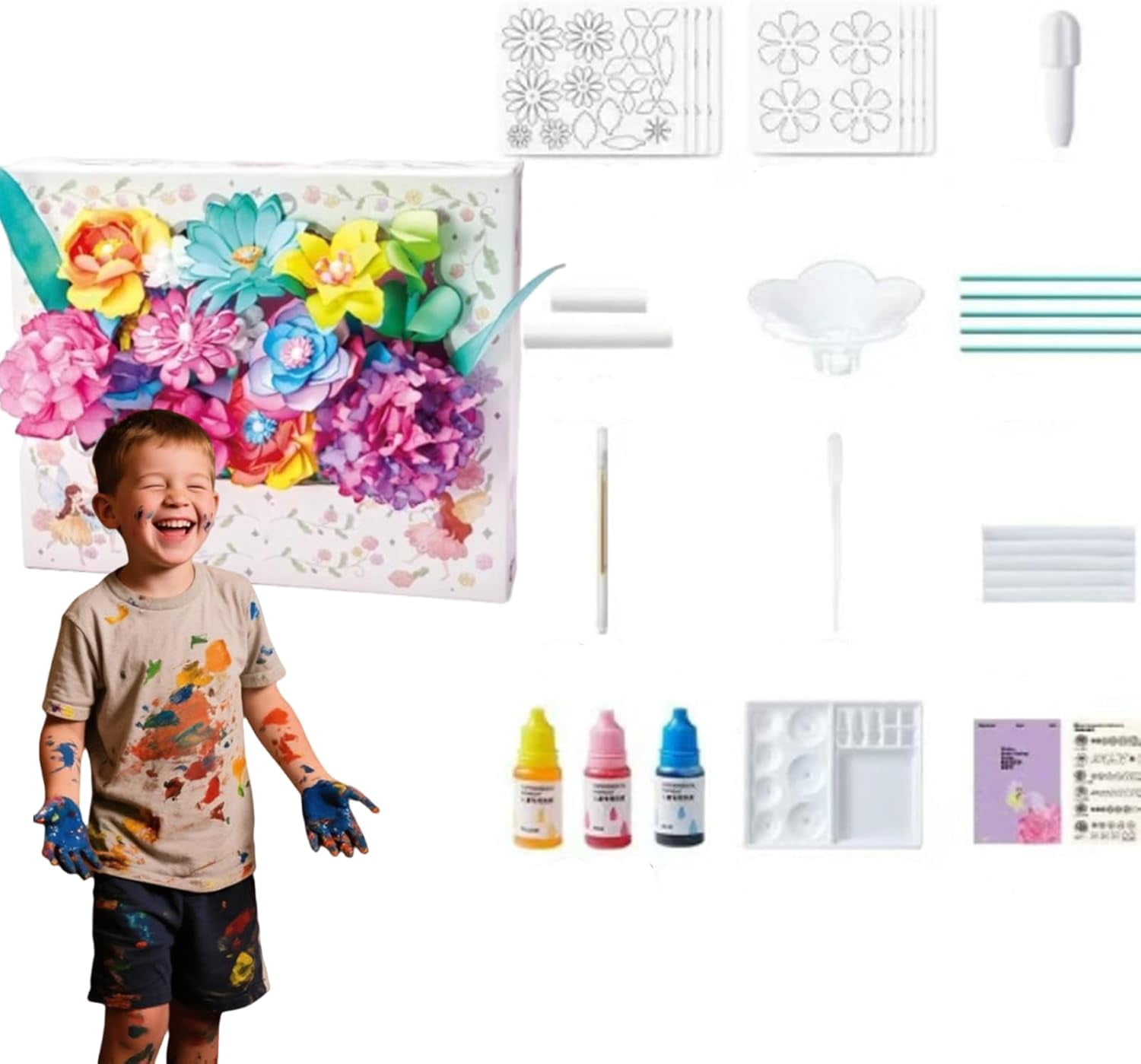 Magic Petal Flower Kit, Dyed Flowers DIY Materials, Stimulate ...