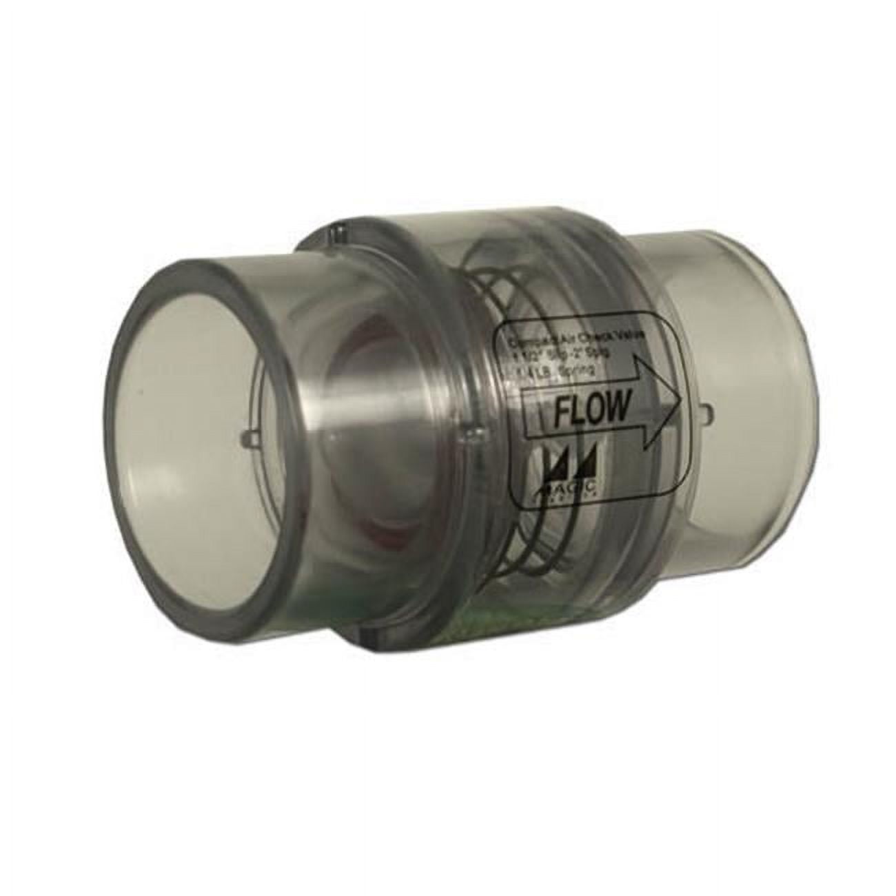 Magic Plastics 1.5 in. Magic lnline Check Air Valve Assembly - Clear ...
