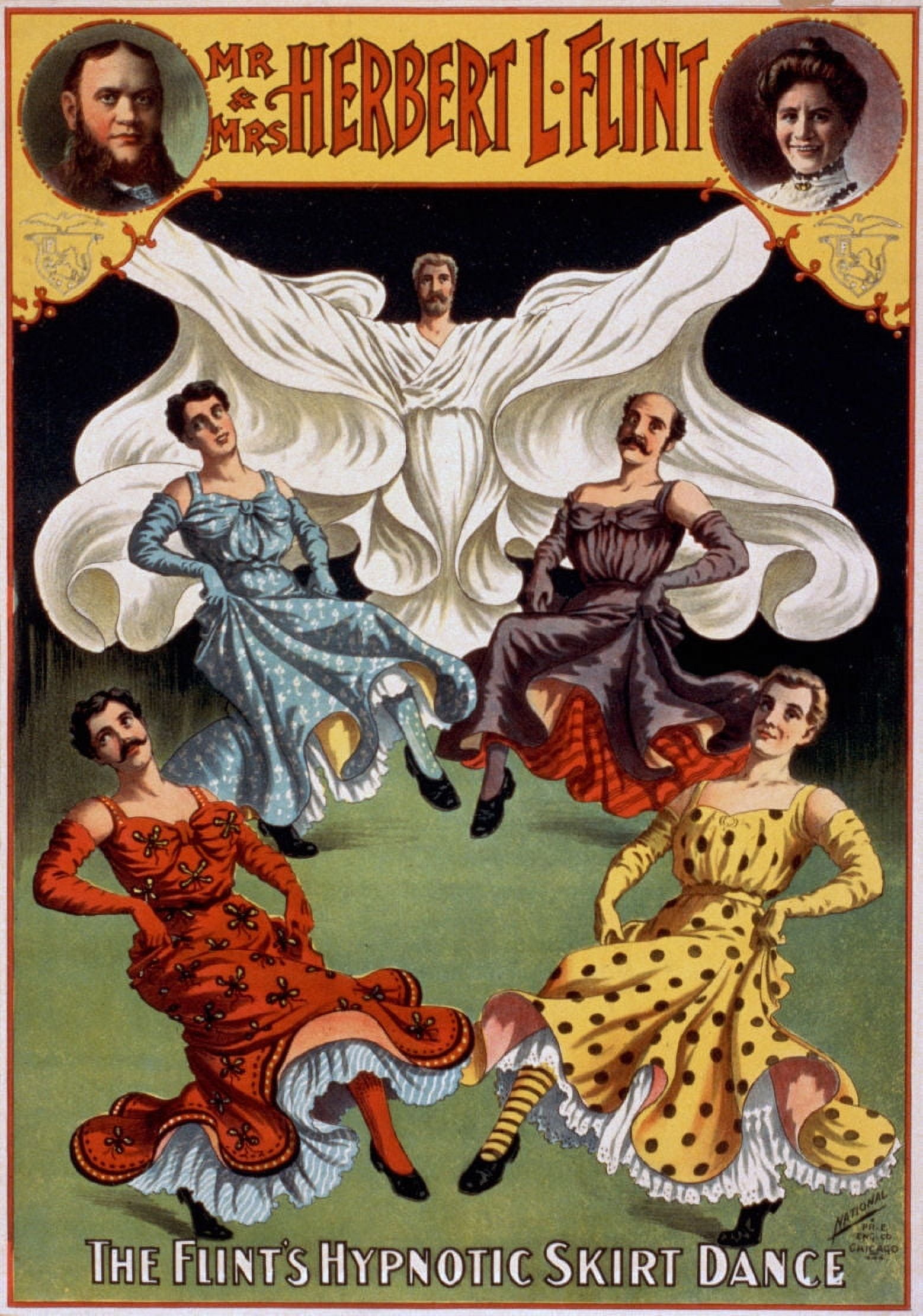 Magic Poster Herbert L Flint Metal Sign Art Print 8x12 Multi-Color ...