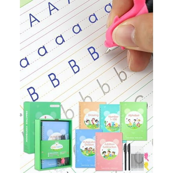 Magic Practice Copybook, Reusable Writing Practice Book, Handwriting ...