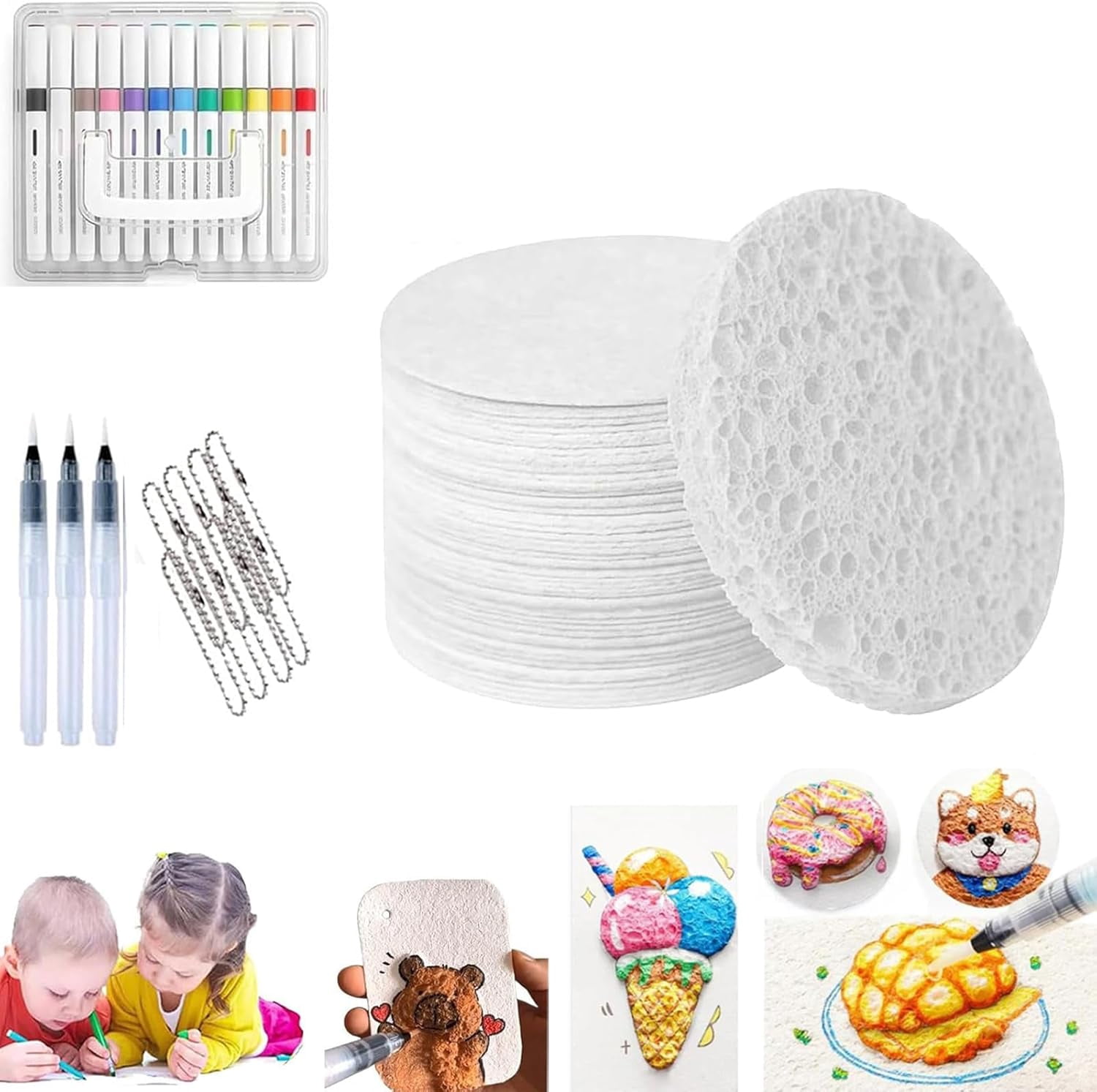 Magic Puffy Paint,10Pcs Magic Puffy Paint Paper,Foam Texture Blank ...