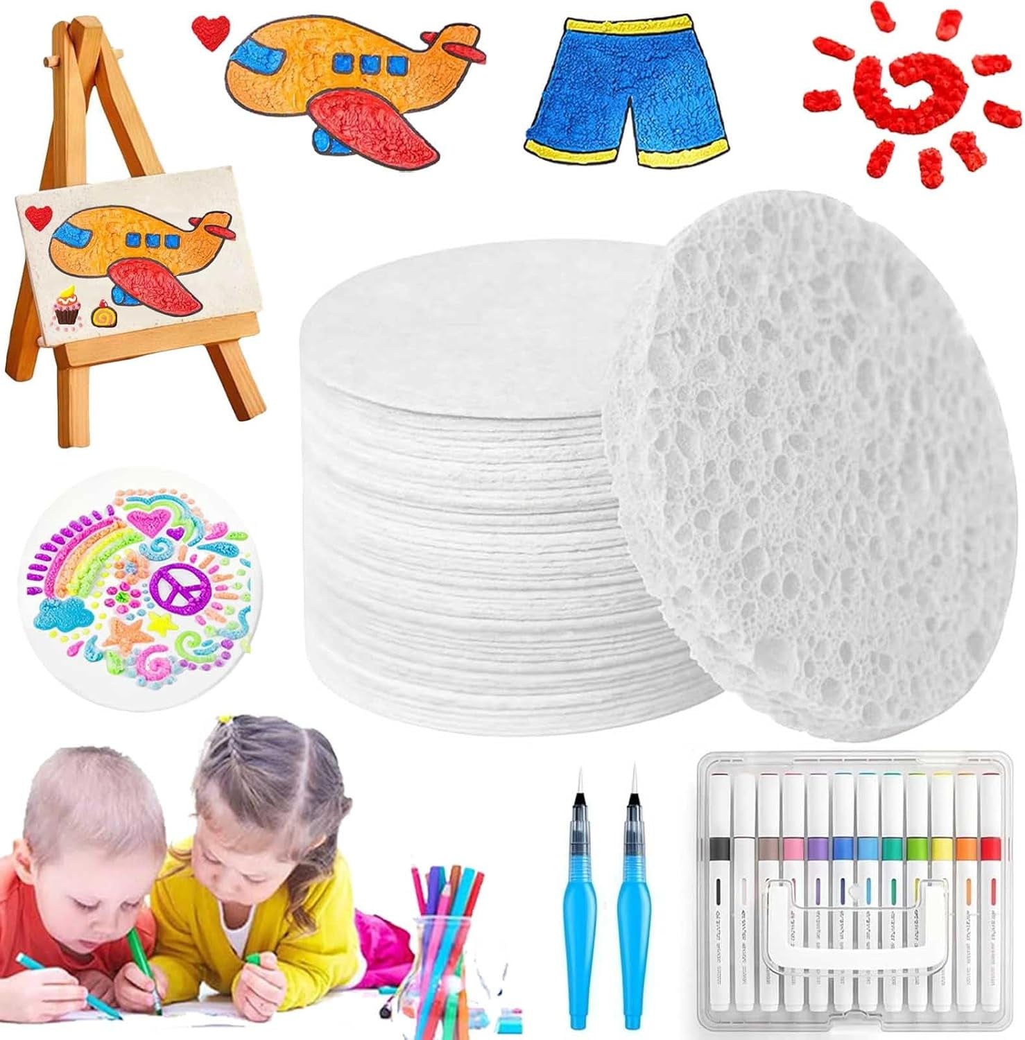 Magic Puffy Paint,10Pcs Magic Puffy Paint Paper, Foam Texture Blank ...