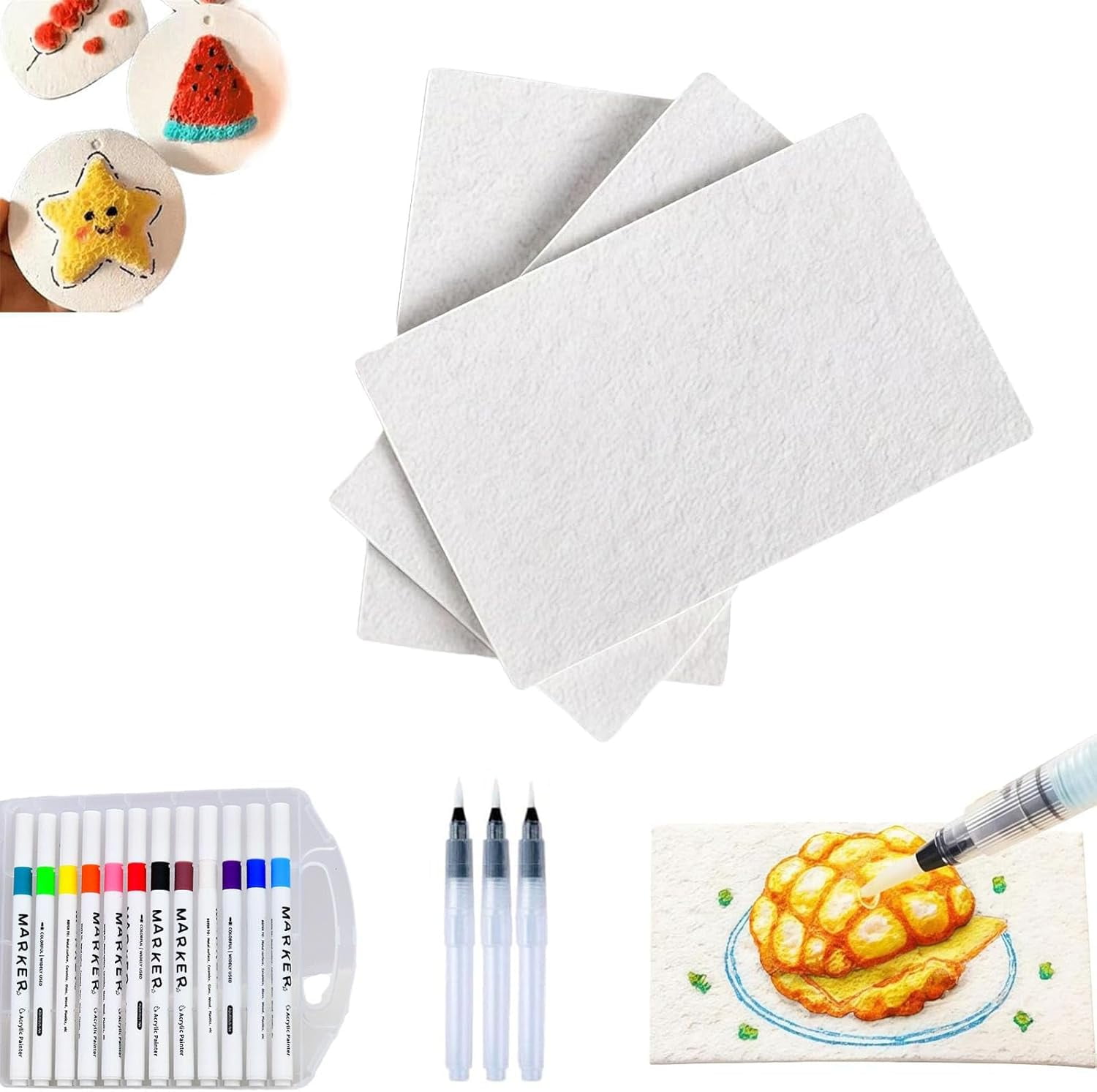 Magic Puffy Paint, 3D Drawing Magic Canvas Sponge, Foam Texture Blank ...