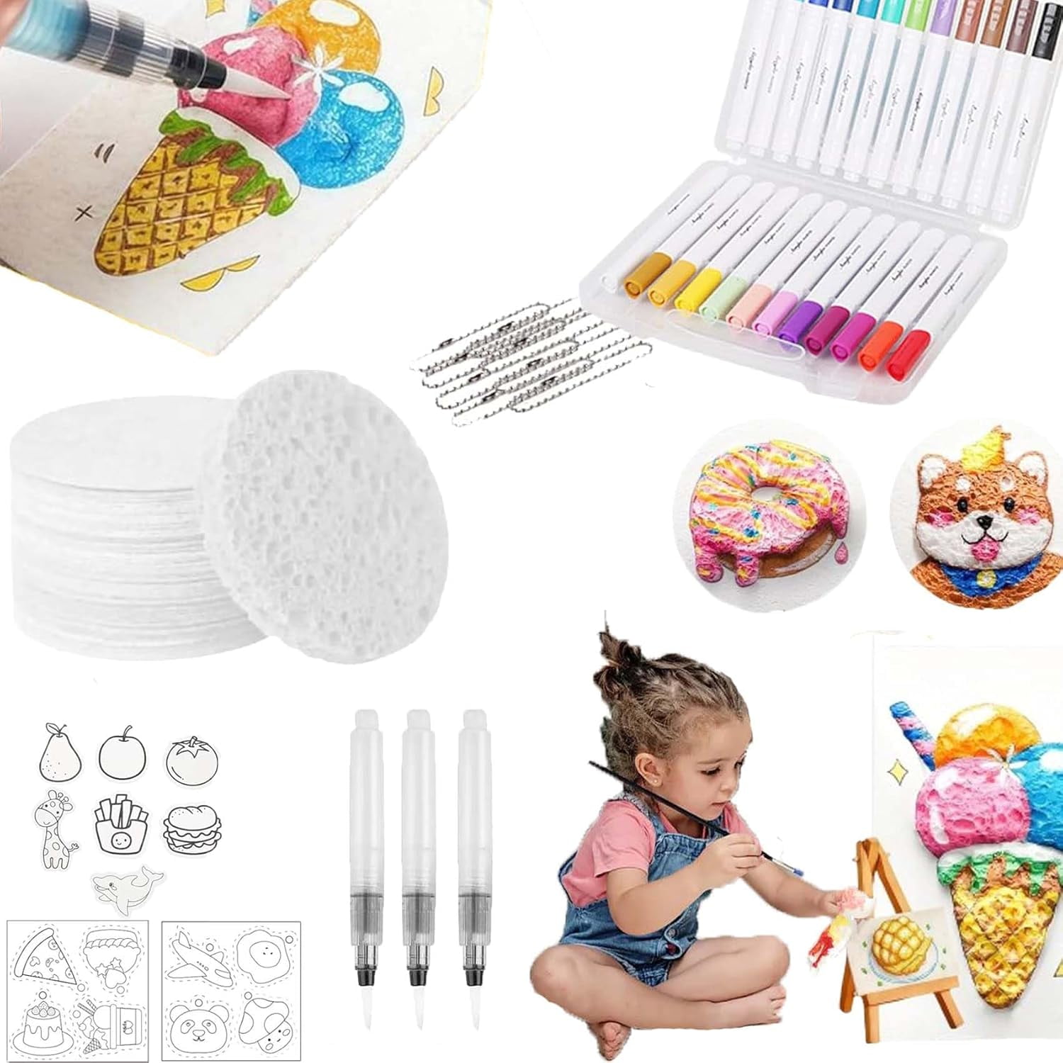 Magic Puffy Paint, 3D Drawing Magic Canvas Sponge, Puffy Popcorn ...