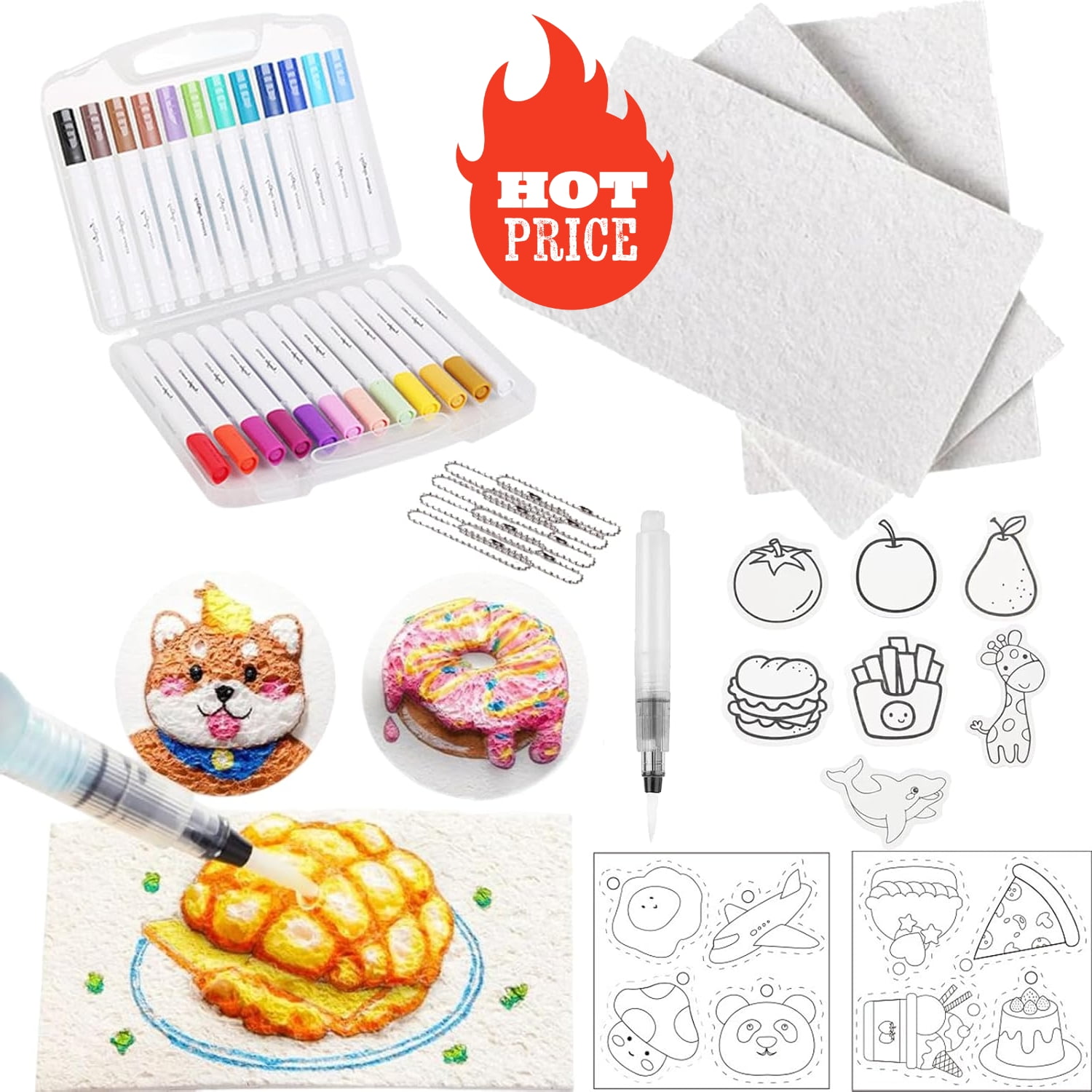 Magic Puffy Paint, 3D Drawing Magic Canvas Sponge, Puffy Popcorn ...