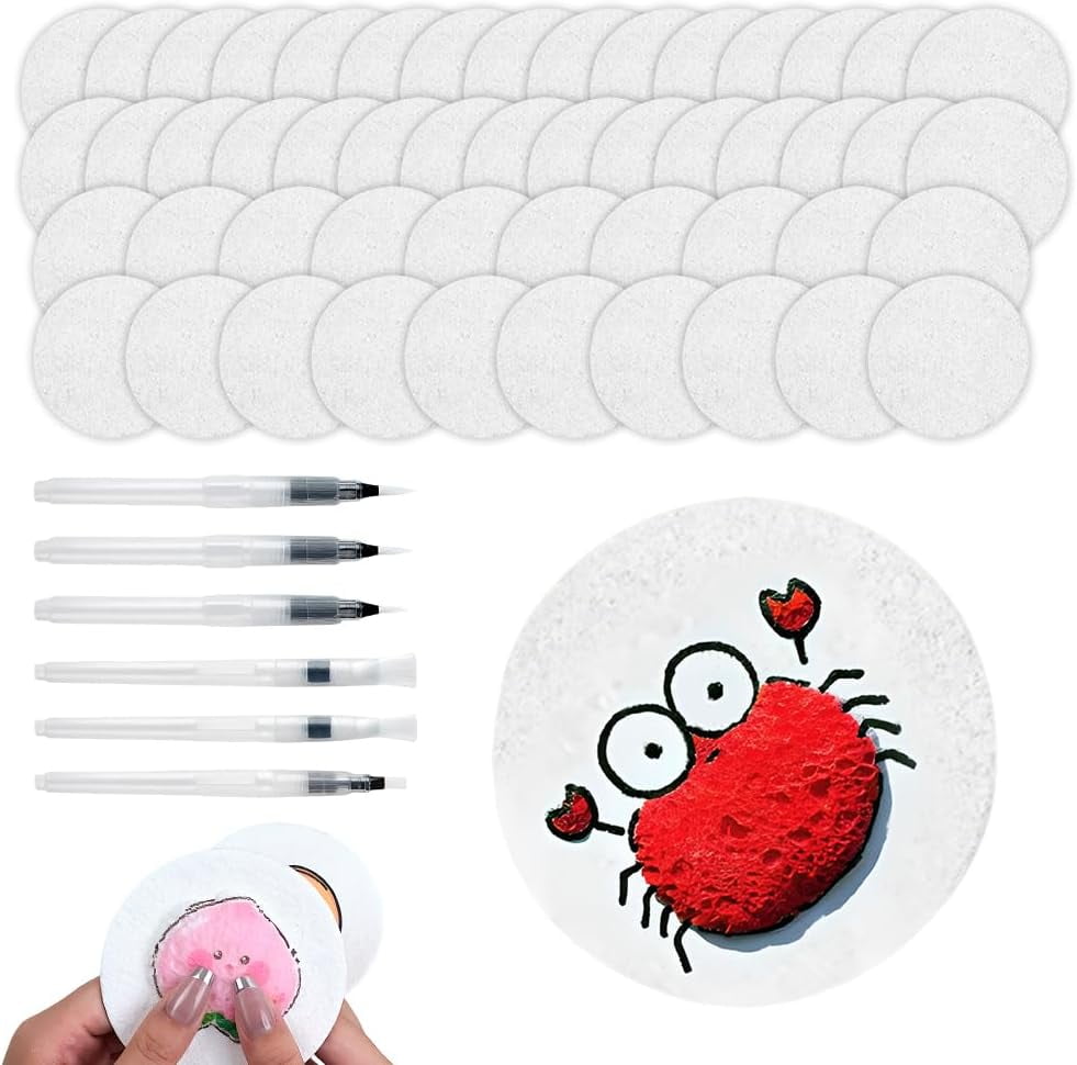 Magic Puffy Paint, 3D Drawing Magic Canvas Sponge with Water Pen Set ...