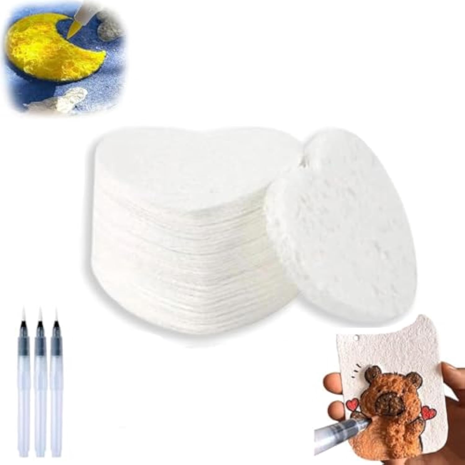 Magic Puffy Paint, 3D Painting Magic Sponge Canvas, Foam Texture Blank ...