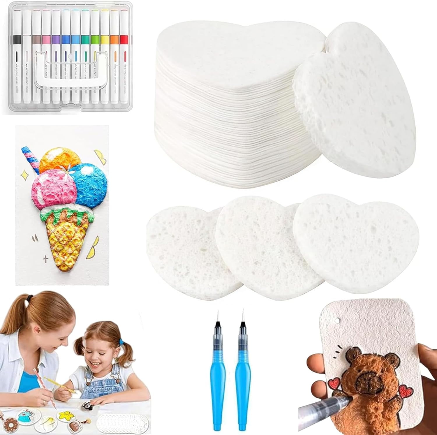 Magic Puffy Paint, DIY Magic Foam Texture Painting, 3D Drawing Magic ...