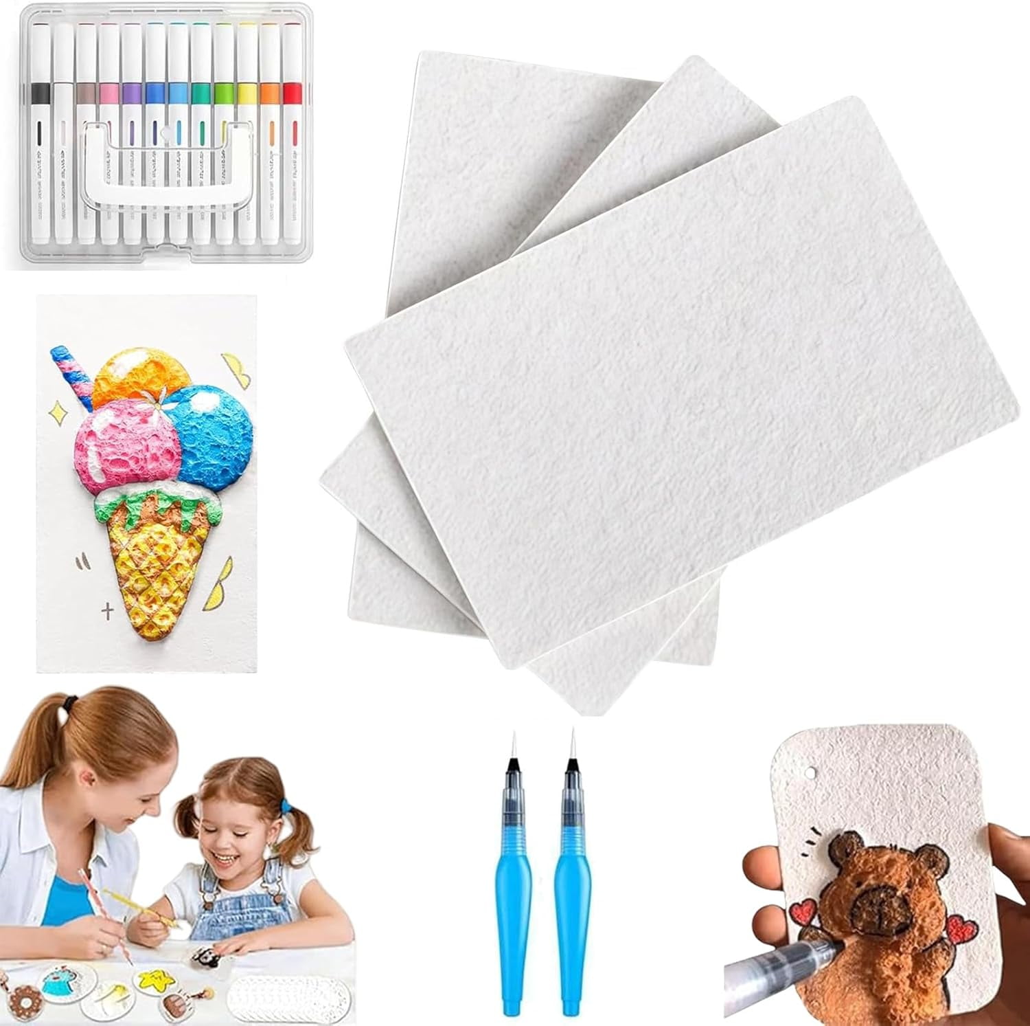 Magic Puffy Paint, DIY Magic Foam Texture Painting, 3D Drawing Magic ...