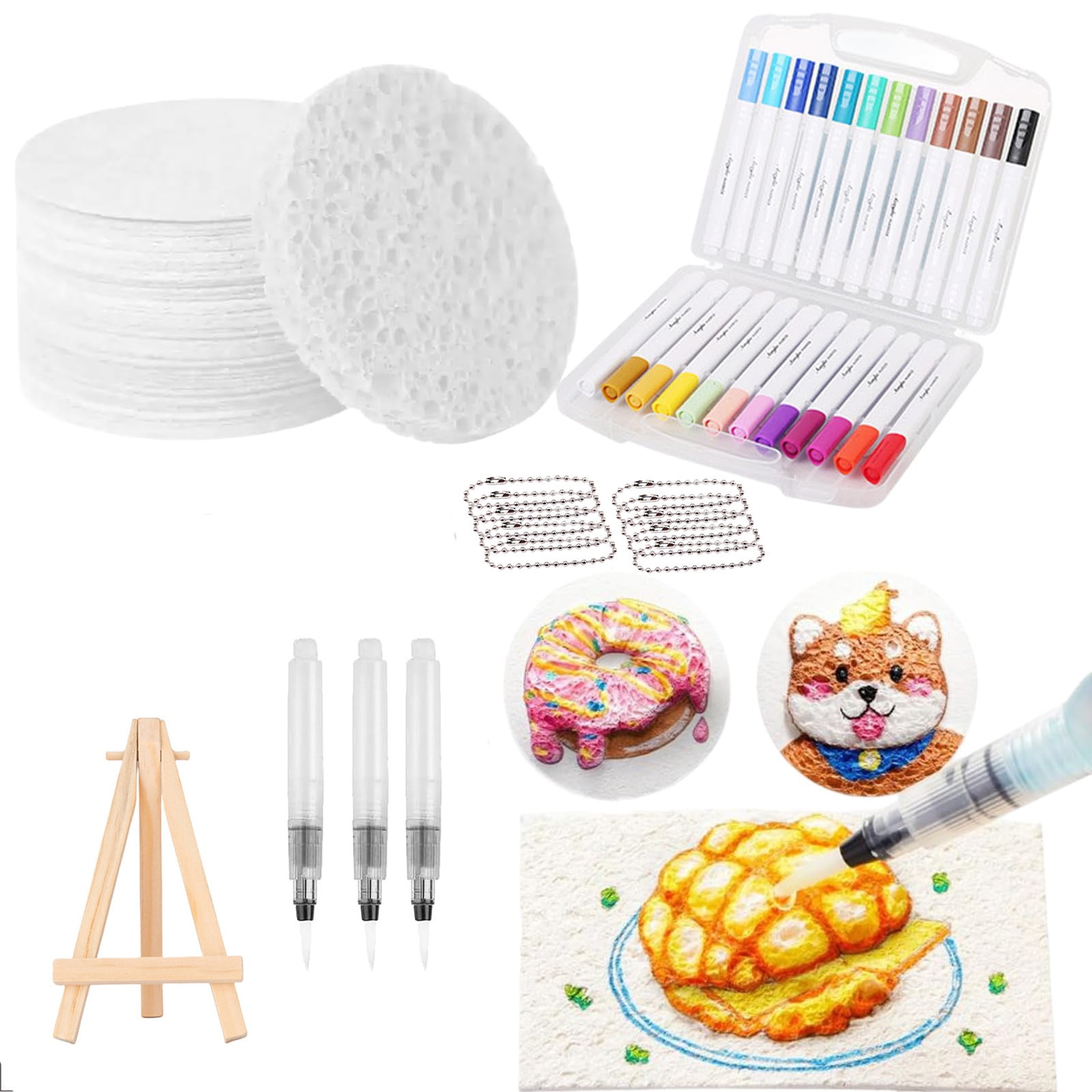 Magic Puffy Paint with Fabric, Puffy Paint with Magic Sponge Canvas ...