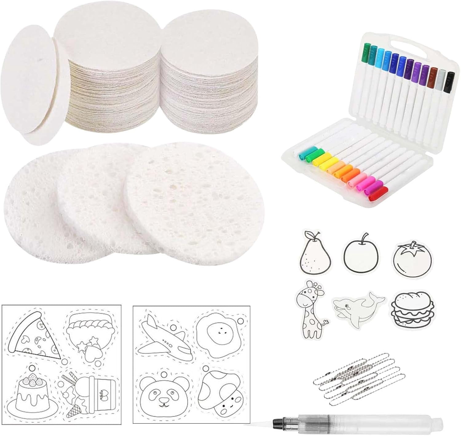 Magic Puffy Paint Kit - 10Pcs Puffy Paint Paper + 24Pcs Markers, 3D ...