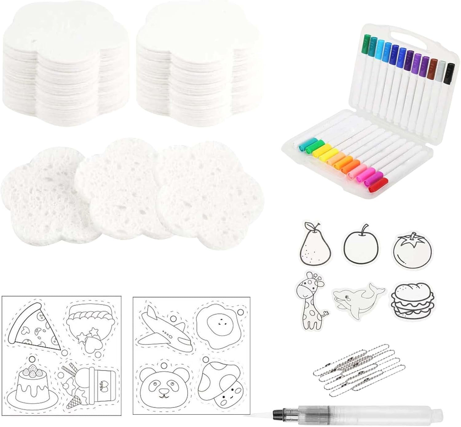 Magic Puffy Paint Kit - 10Pcs Puffy Paint Paper + 24Pcs Markers, 3D ...