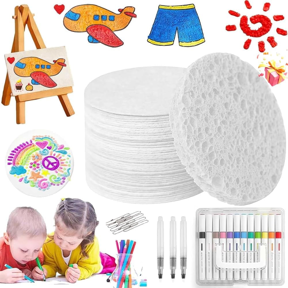 Magic Puffy Paint, Magic Foam Texture Painting, 3D Drawing Canvas ...