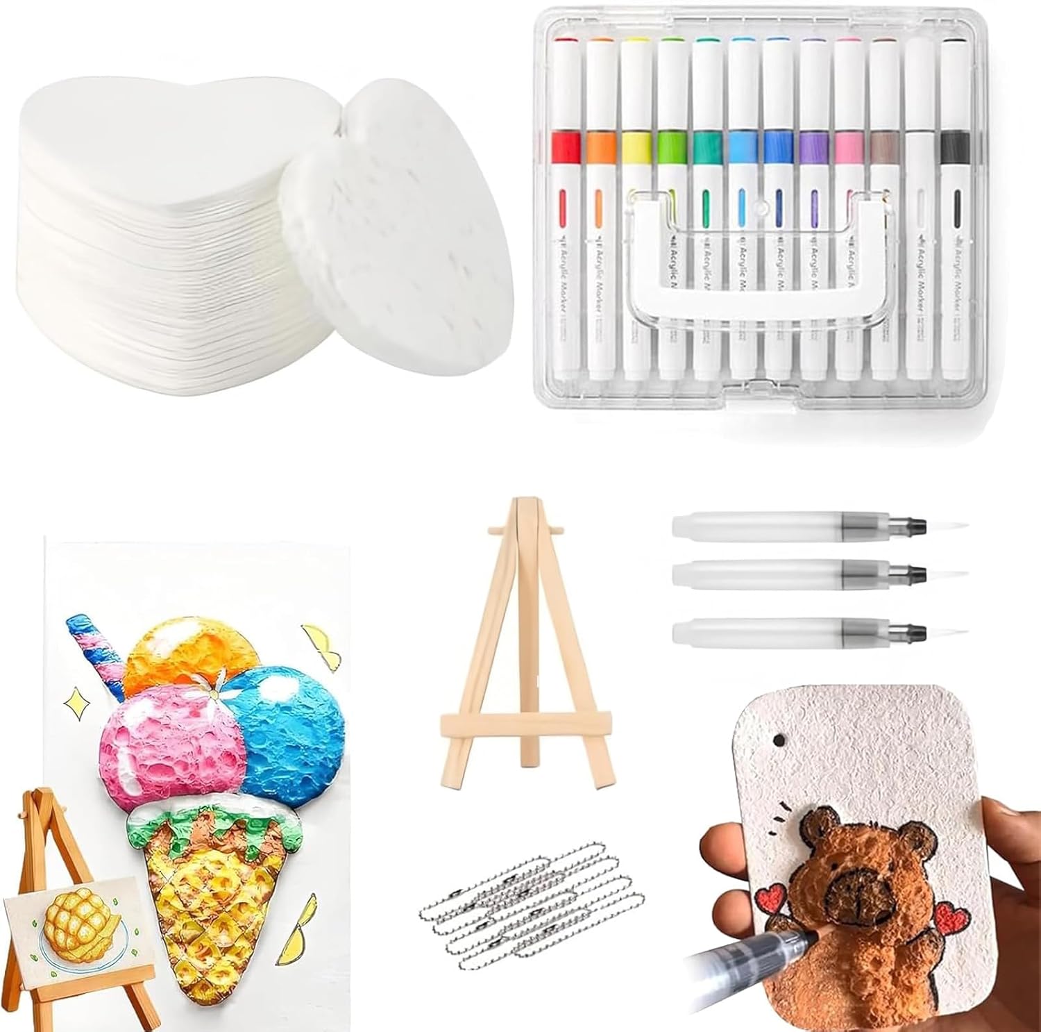 Magic Puffy Paint, Magic Foam Texture Painting Kit, 3D Drawing Canvas ...