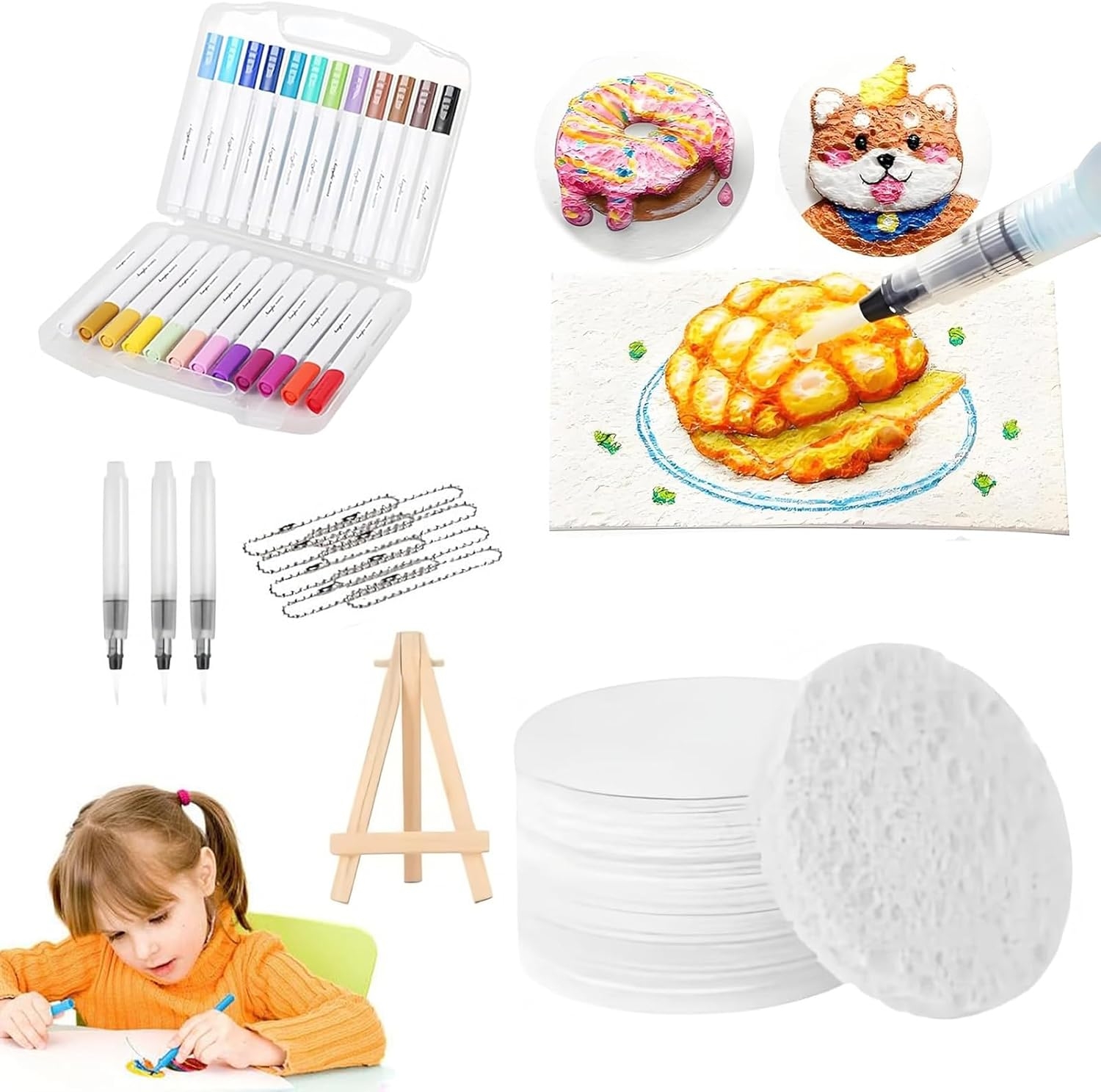 Magic Puffy Paint, Magic Foam Texture Painting Kit, 3D Drawing Canvas ...