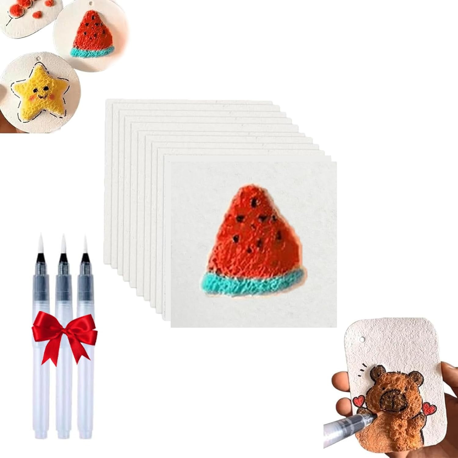 Magic Puffy Paint, Puffy Paint Paper, Foam Texture Blank Painting Paper ...