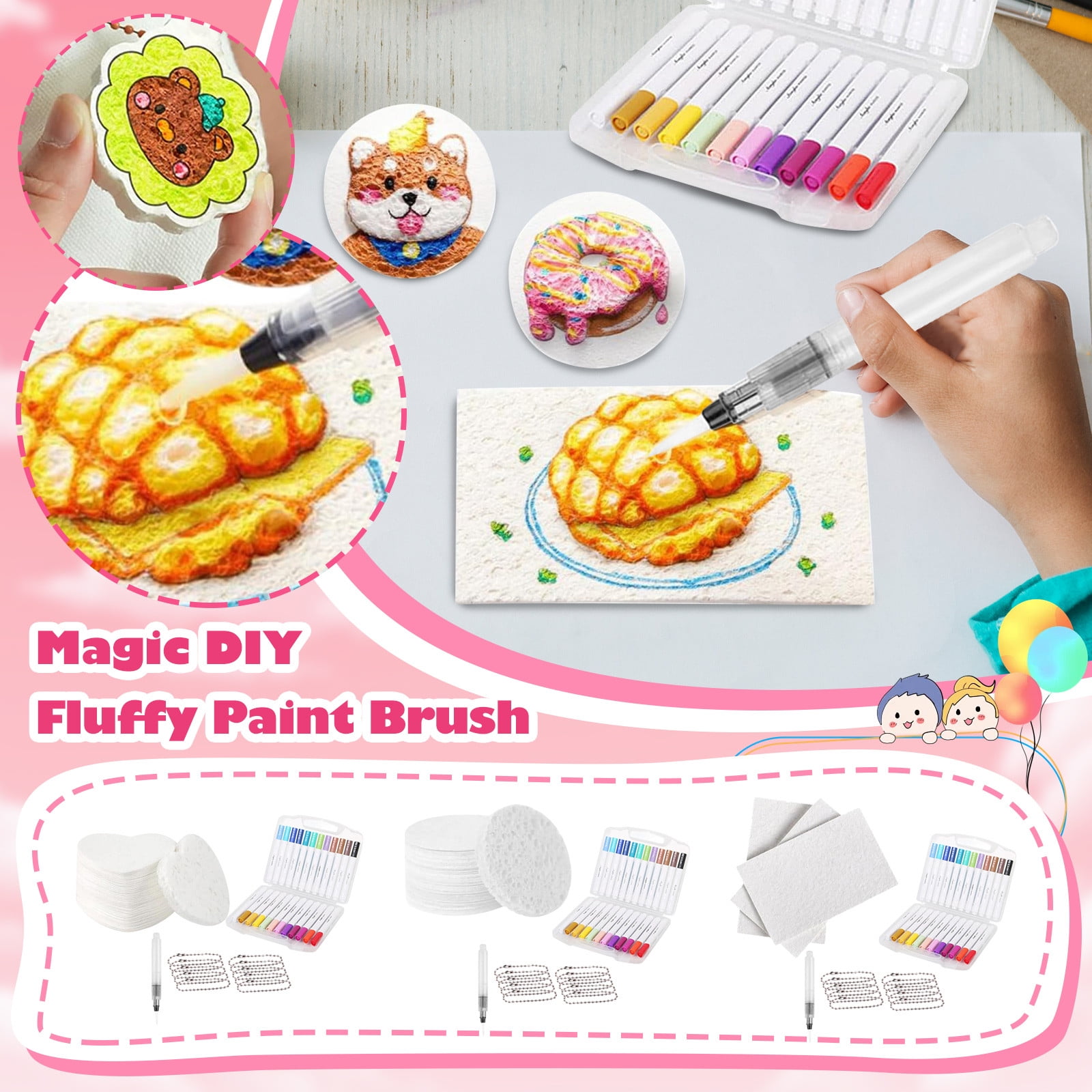Magic Puffy Paint, Ultimate Magic Texture Painting Kit, 3D Drawing ...