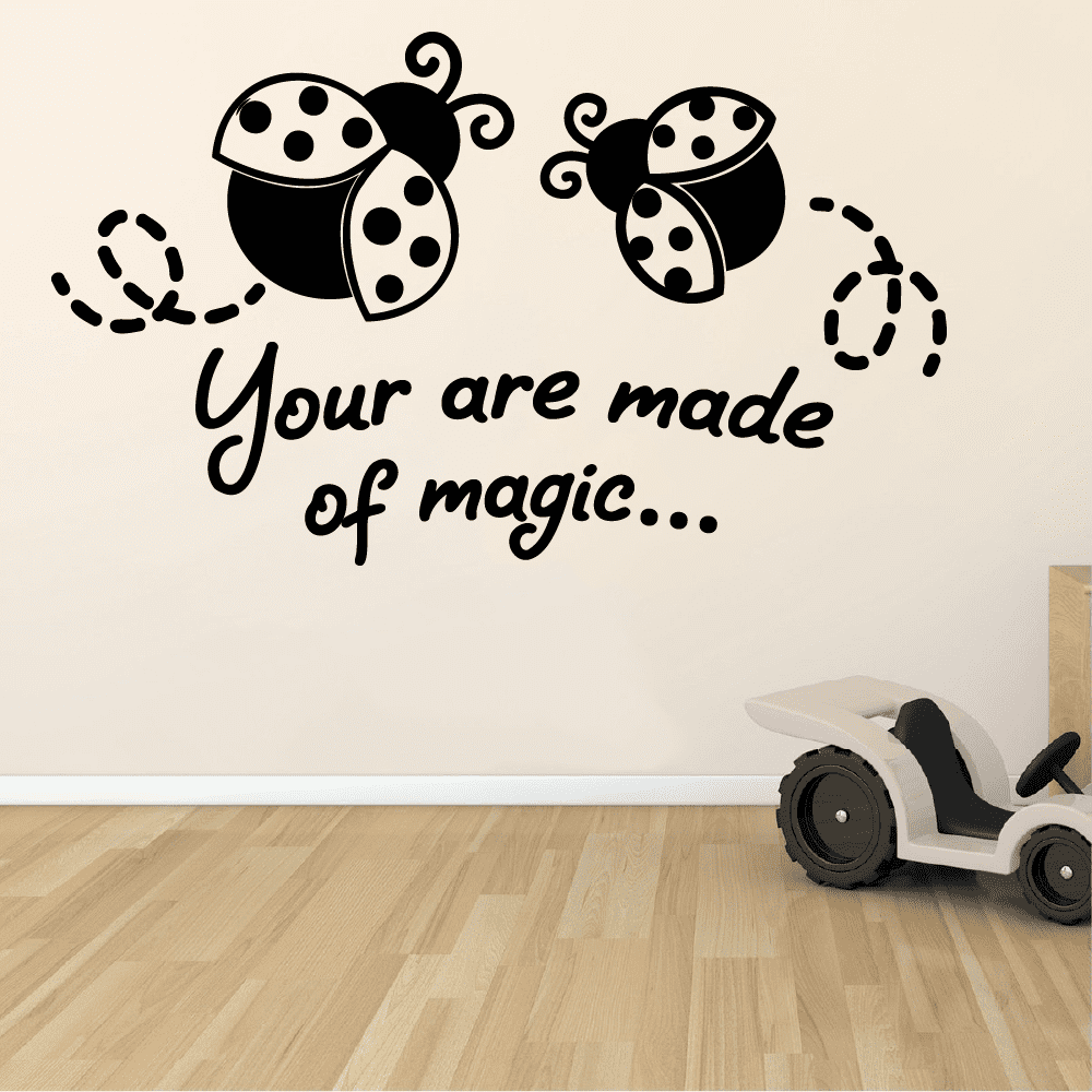 Magic Quote Ladybug Ladybugs Lady Bug Bugs Cute Animal Insect Vinyl ...