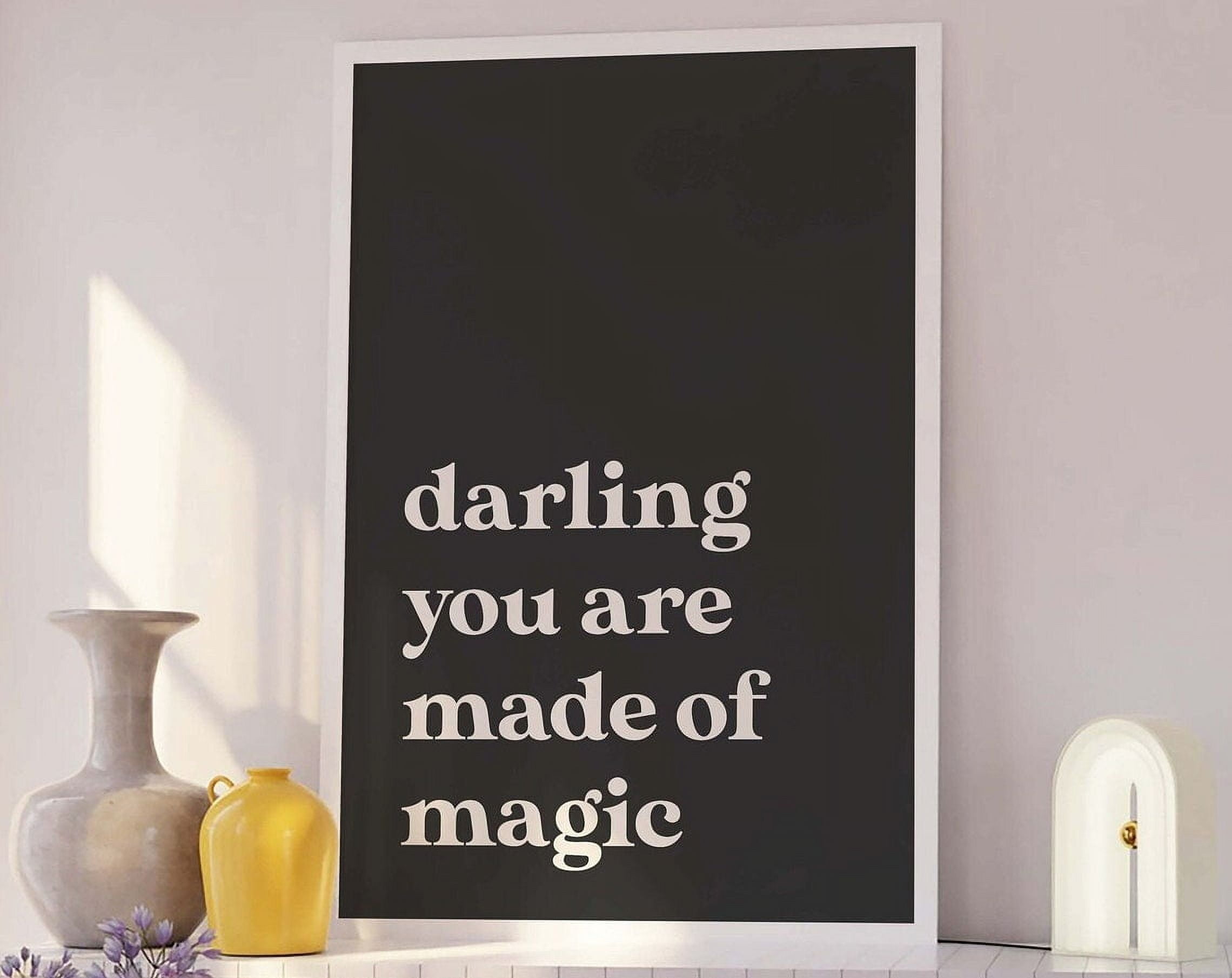 Magic Quote Print Art Minimal Black Typography Art Modern Wall Decor ...