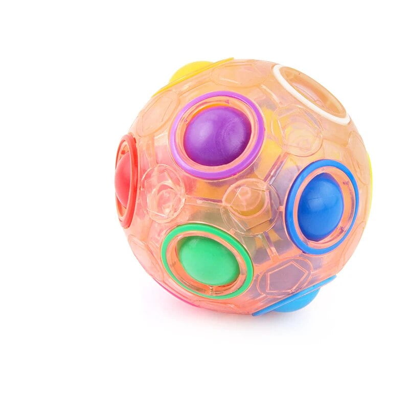 Magic Rainbow Puzzle Ball Speed Cube Ball Fun Stress Reliever Brain ...