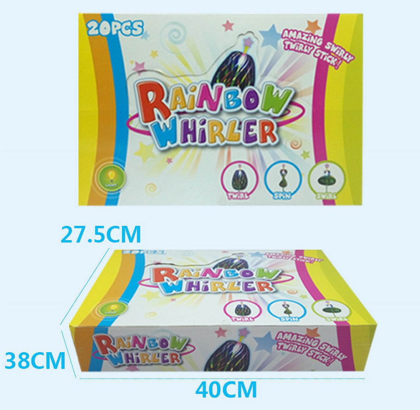 Magic Rainbow Spinner, Rainbow Spinner Toy, Rainbow Twirler Stick ...